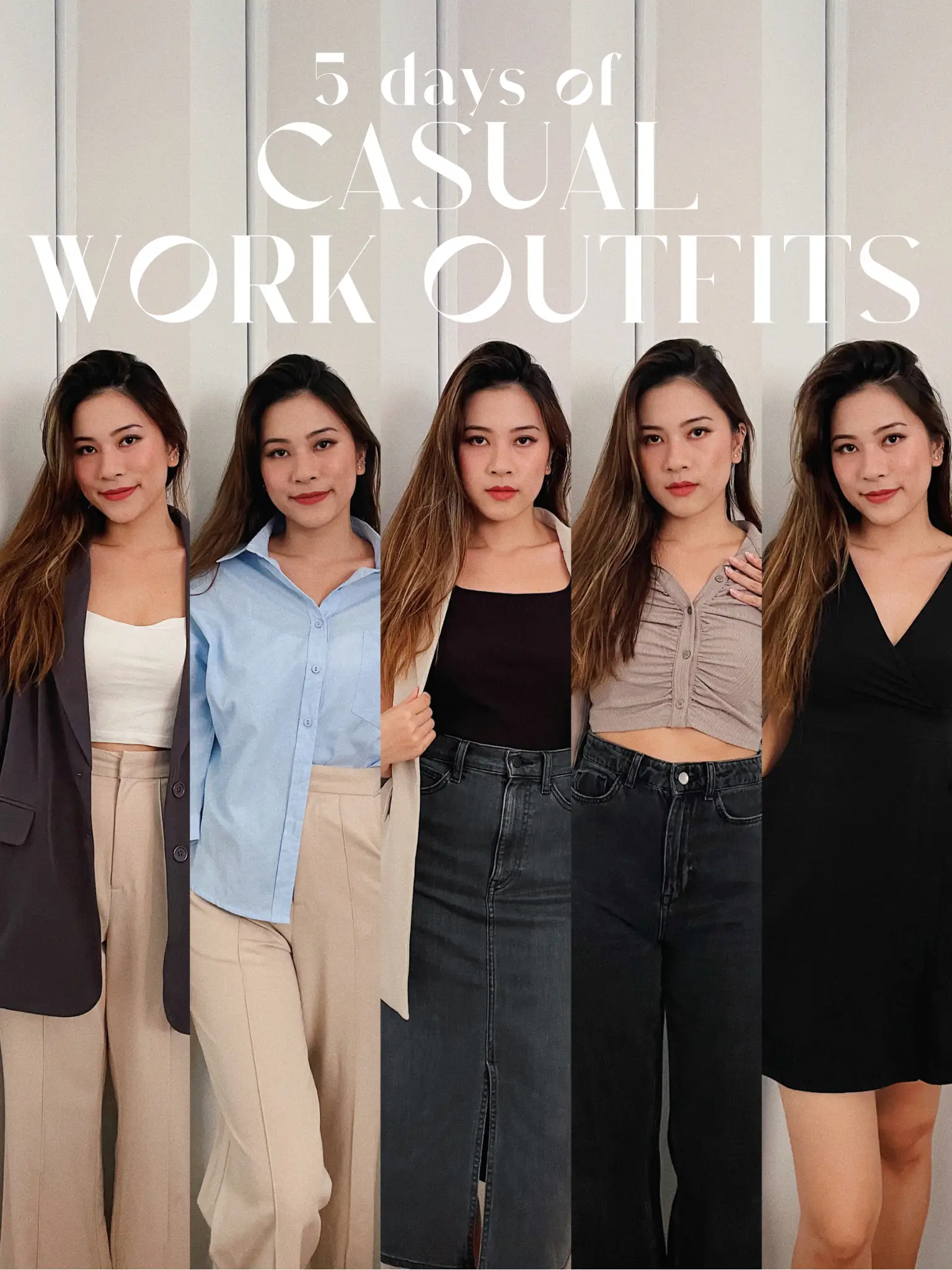 5 easy to recreate casual work outfit inspiration | วิดีโอที่เผยแพร่โดย ...