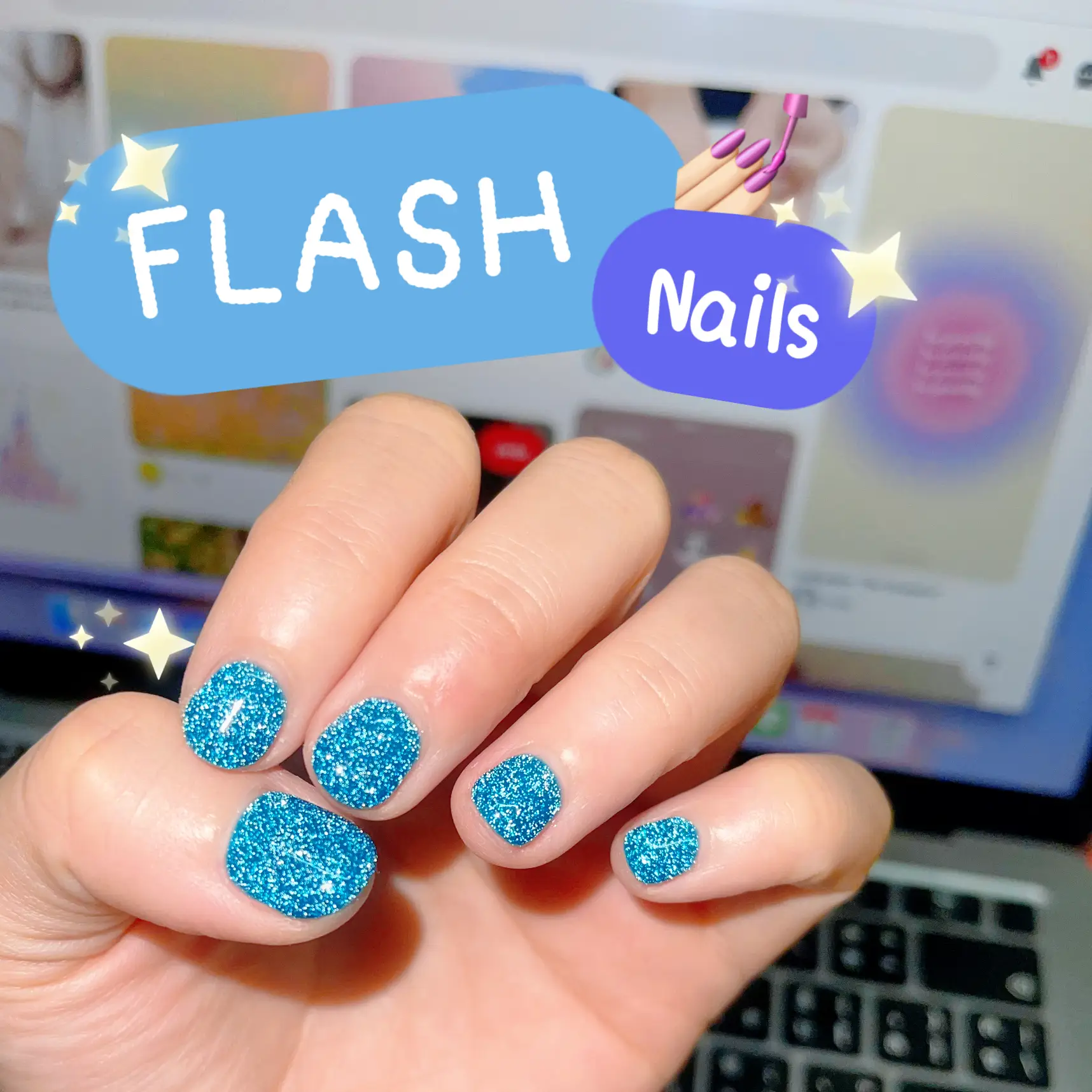 Flash Nails 💅🏻 ราคา 399.-💙 | แกลเลอรีที่โพสต์โดย nunt˚ ༘♡ | Lemon8