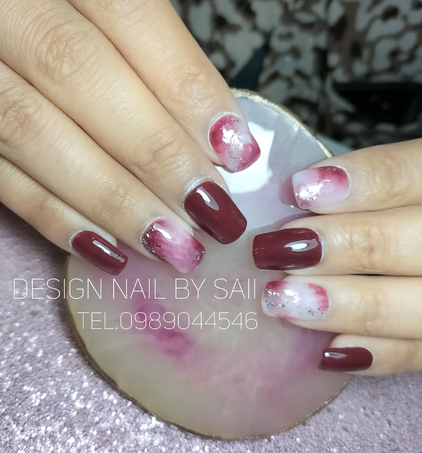 เล็บเจลสีแดงลายหินอ่อน หรูหรา ️🤍 ️🤍 | แกลเลอรีที่โพสต์โดย Zaii_pps | Lemon8