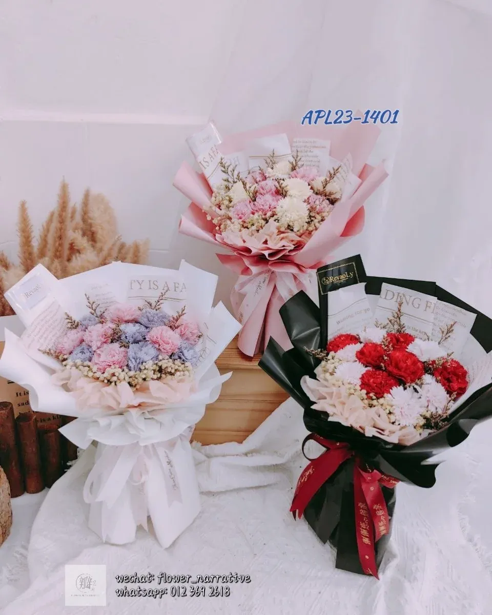 Mother Day - 💐12 Mixed Color Soap Carnation | Galeri disiarkan oleh FlowerNarrative | Lemon8