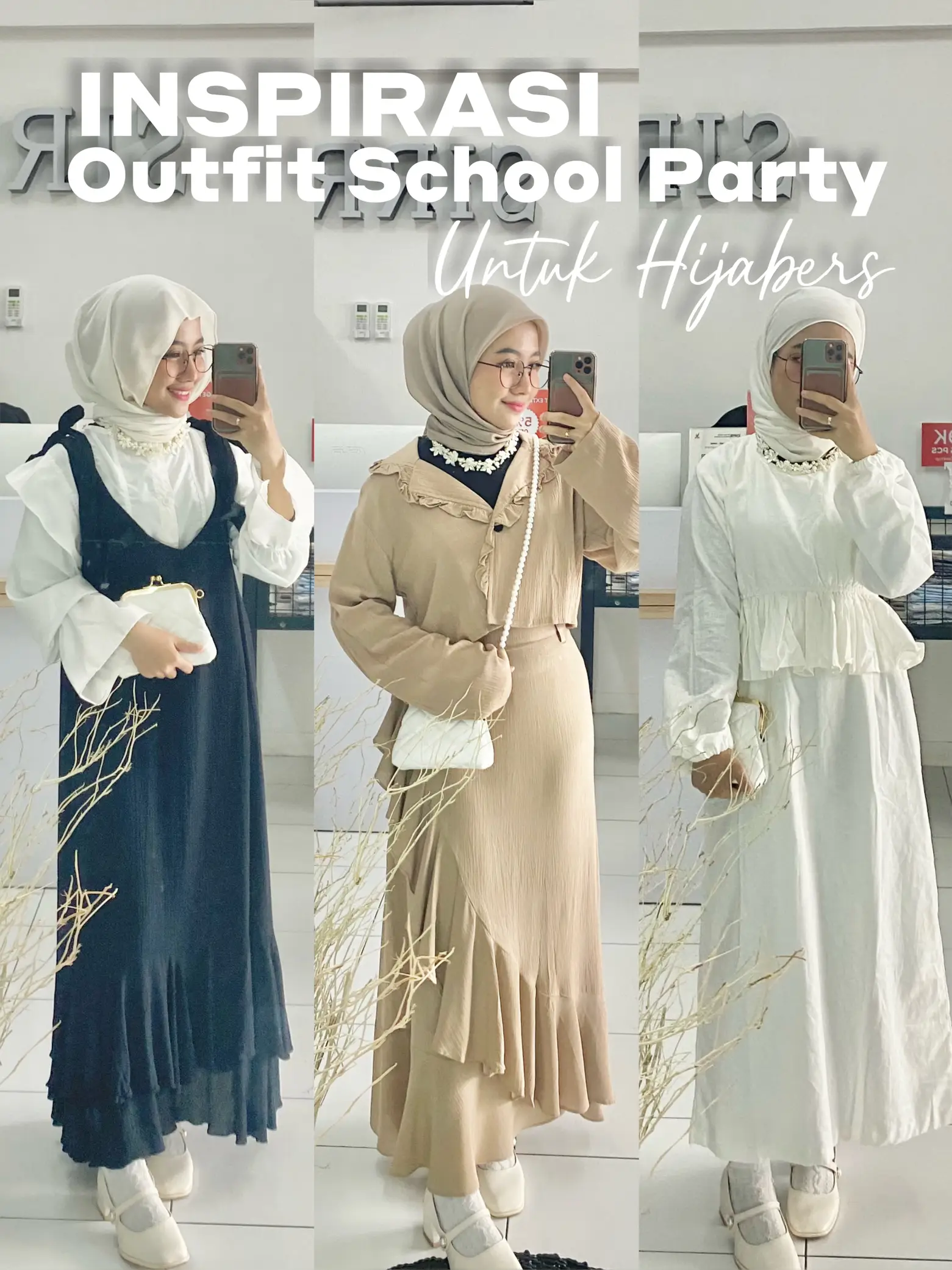INSPIRASI OUTFIT SCHOOL PARTY UNTUK HIJABERS🫶🏻 | แกลเลอรีที่โพสต์โดย ...