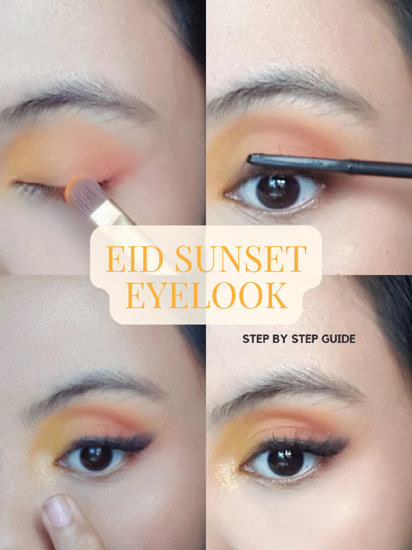 Orange Sunset Raya Eyelook! 🧡 🌇 | Galeri disiarkan oleh Najihah N | Lemon8