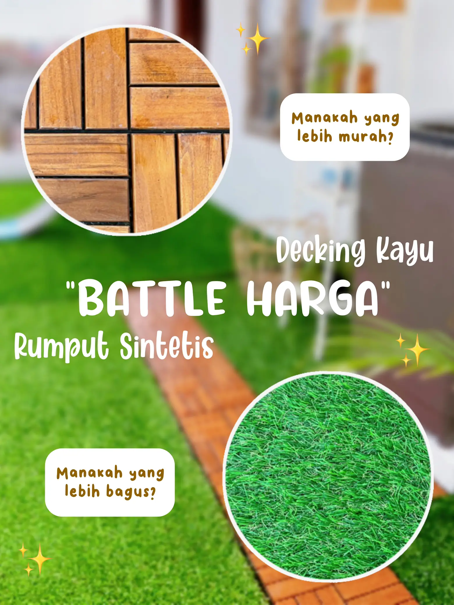 Battle Harga Rumput Sintetis vs Decking Kayu | Galeri diposting oleh ...