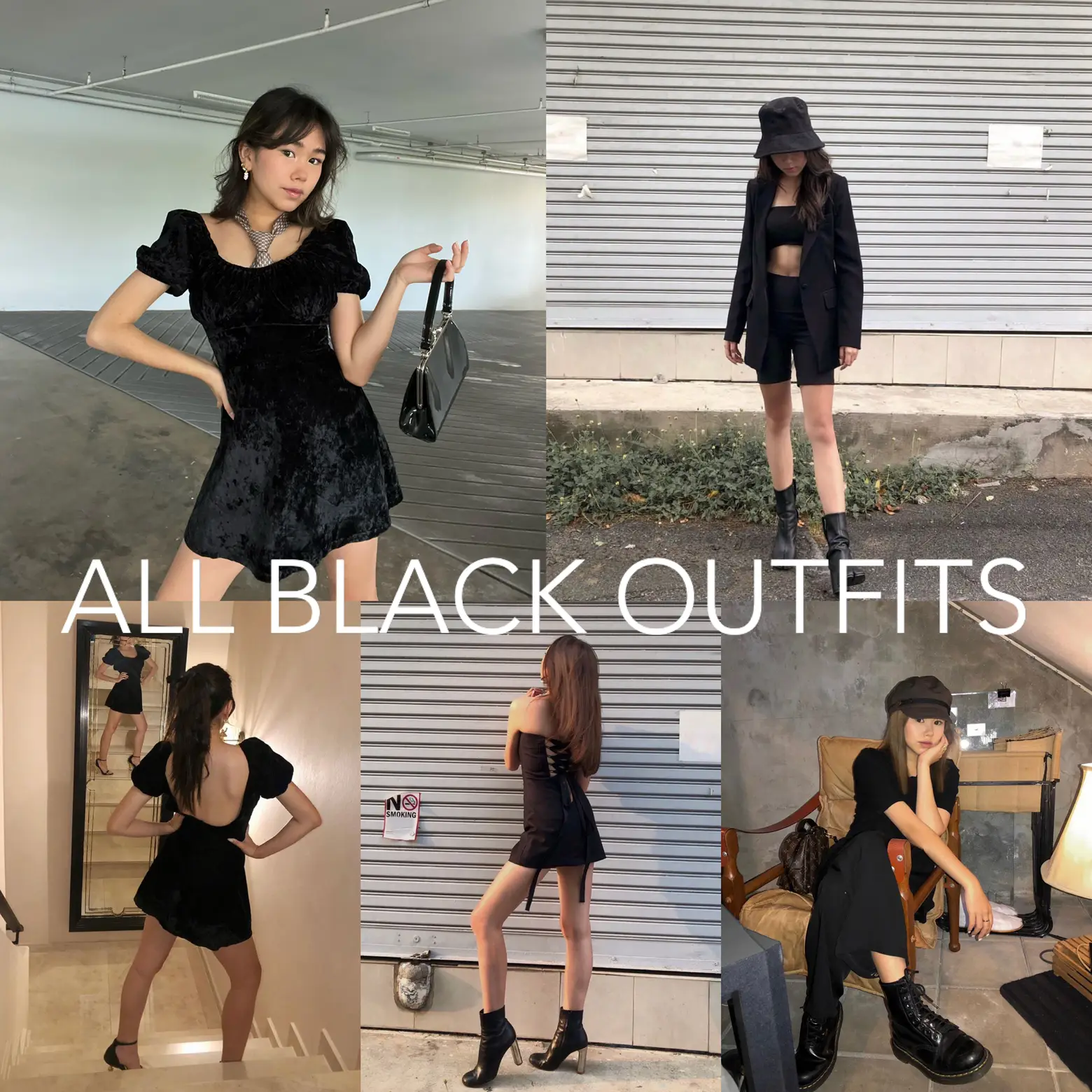 How to : All Black Outfits 🖤 ใส่สีดำยังไงให้ชิค | แกลเลอรีที่โพสต์โดย ...
