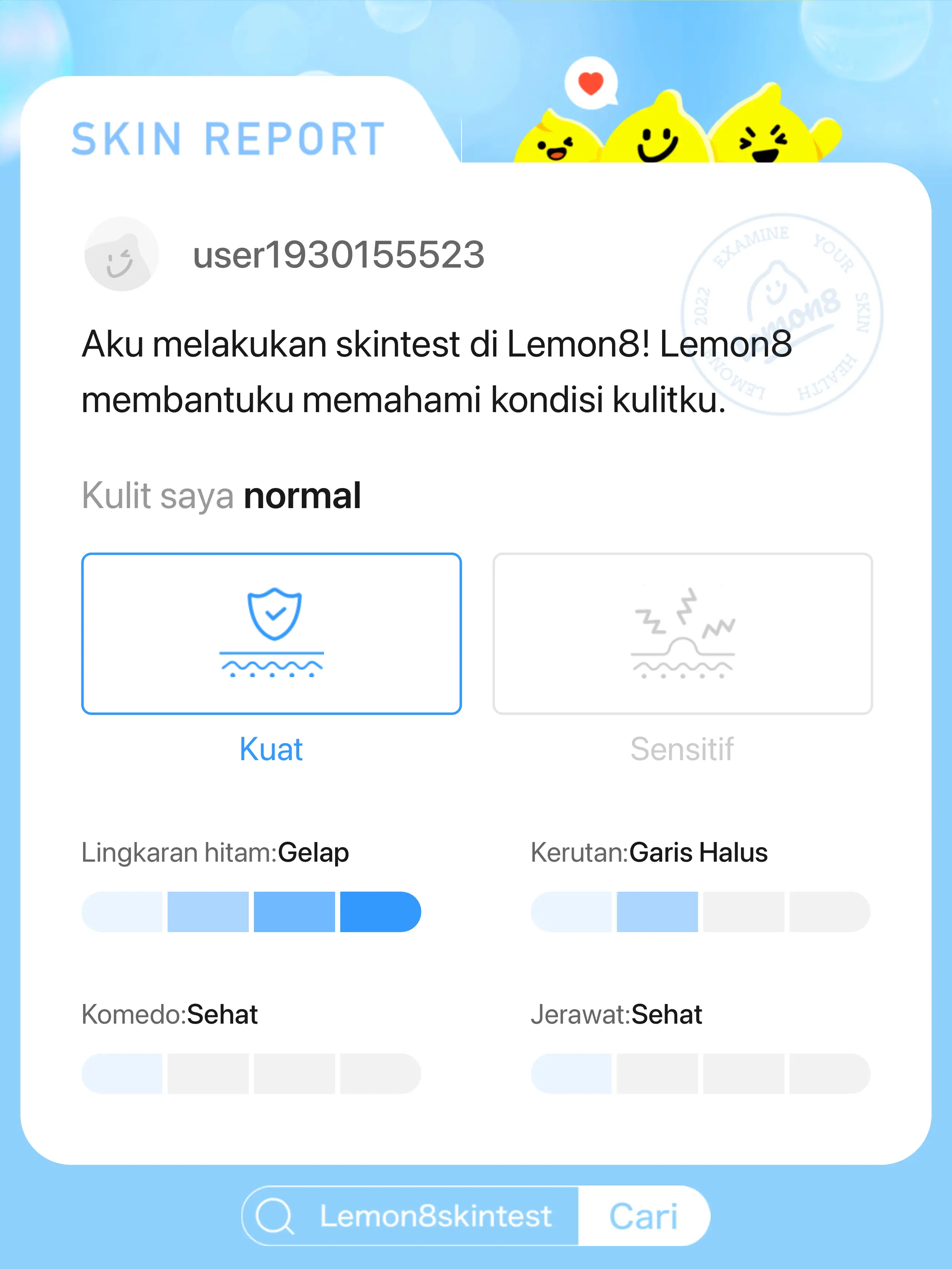 Laporan Kulit Saya | Galeri diposting oleh Olivia Theodora | Lemon8