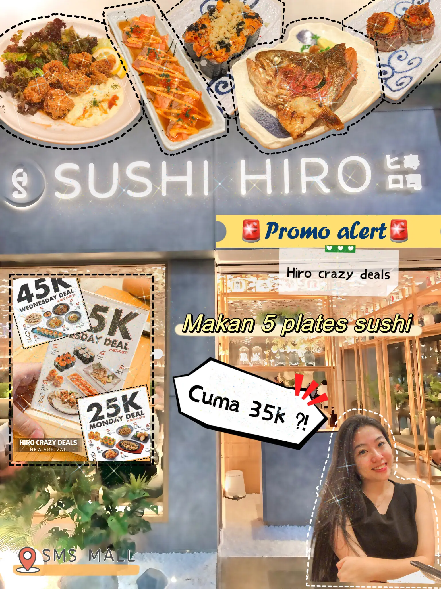 PROMO ALERT🚨 - Makan sushi Hiro cuma 35k?!🍣😱 | Galeri diposting oleh Meilmt | Lemon8