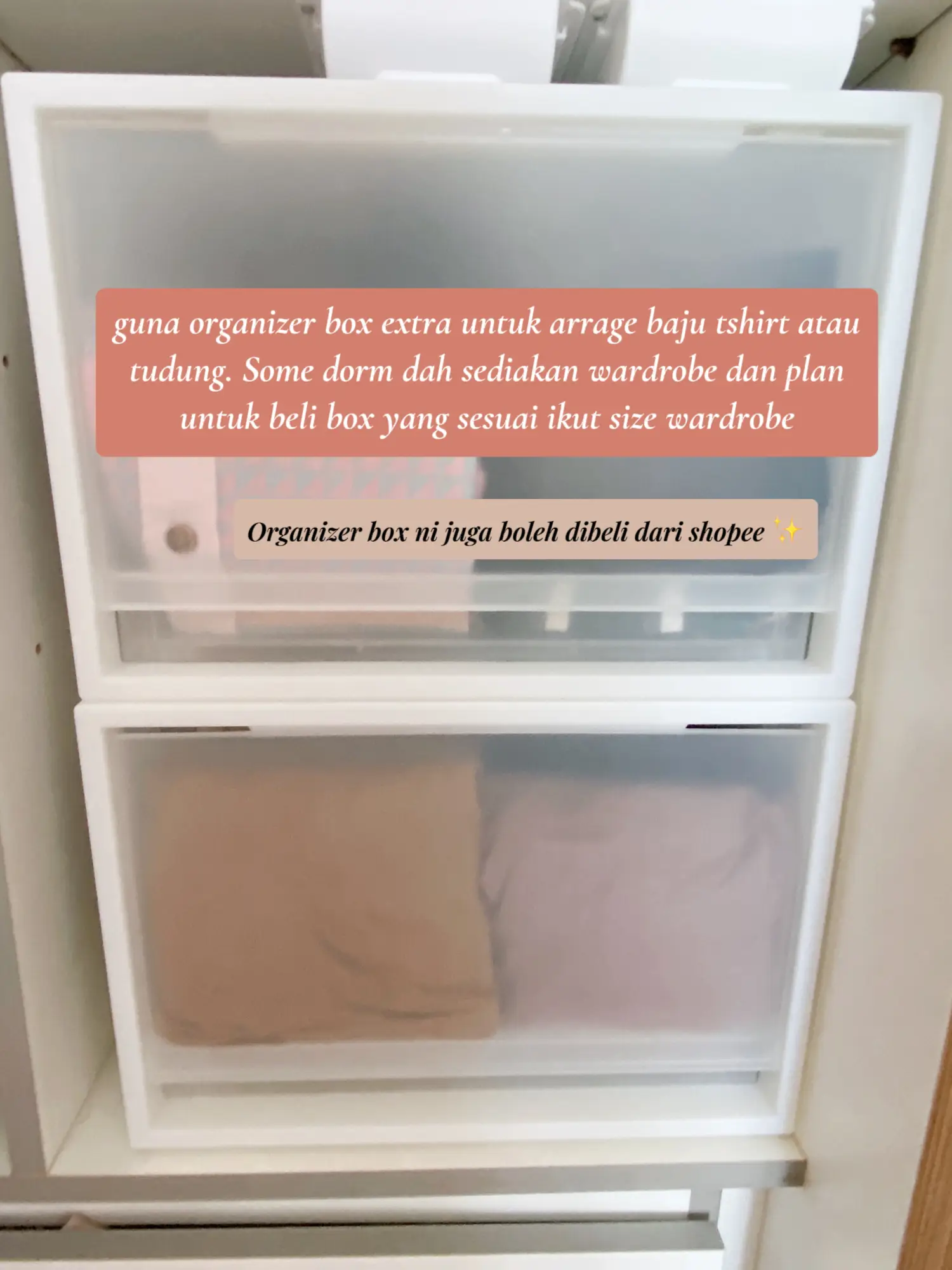 TIPS ORGANISING CLOTH IN THE DORM FOR STUDENT | Galeri disiarkan oleh wawadels | Lemon8