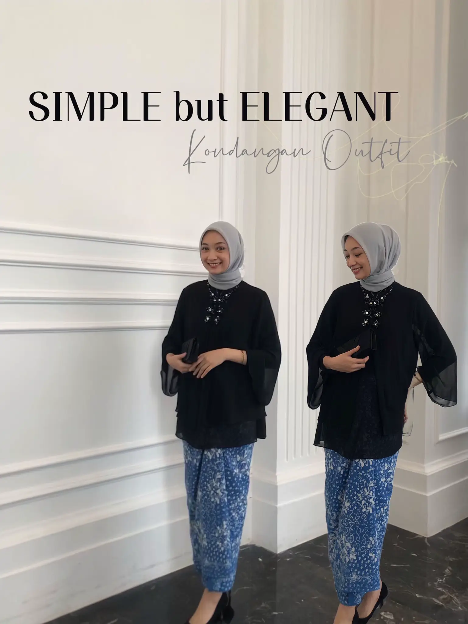 INSPO KONDANGAN OUTFIT SIMPLE 🖤💙🤍 | Galeri diposting oleh bernicernn | Lemon8