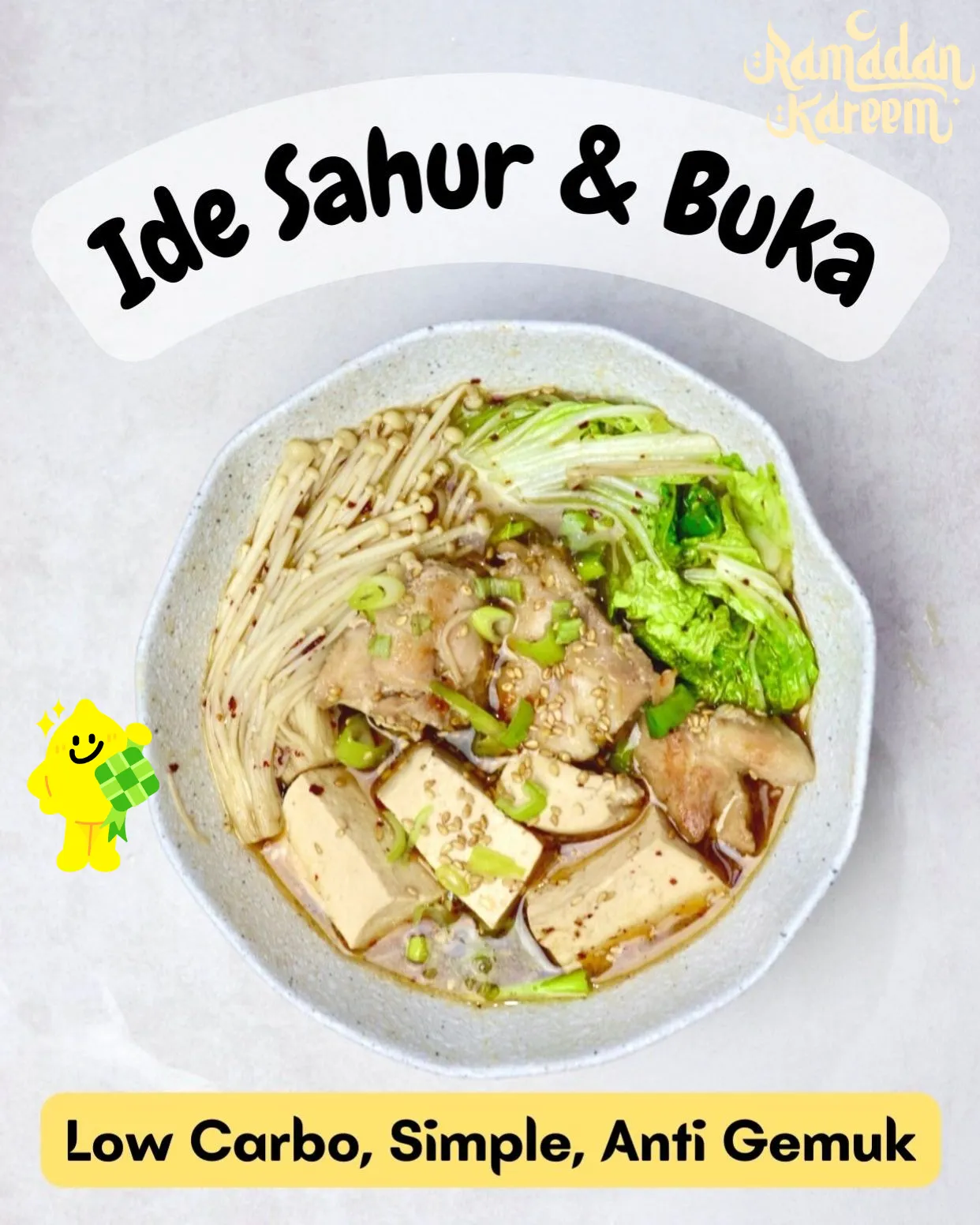 Menu Sehat Sat Set Sahur Dan Buka, Low Carbo !!! | Video dipublikasikan ...