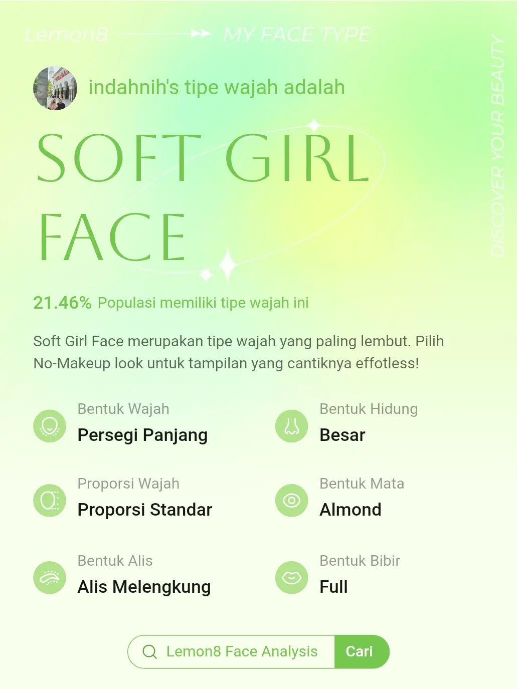 Laporan Analisis Wajahku | Galeri diposting oleh Indah | Lemon8
