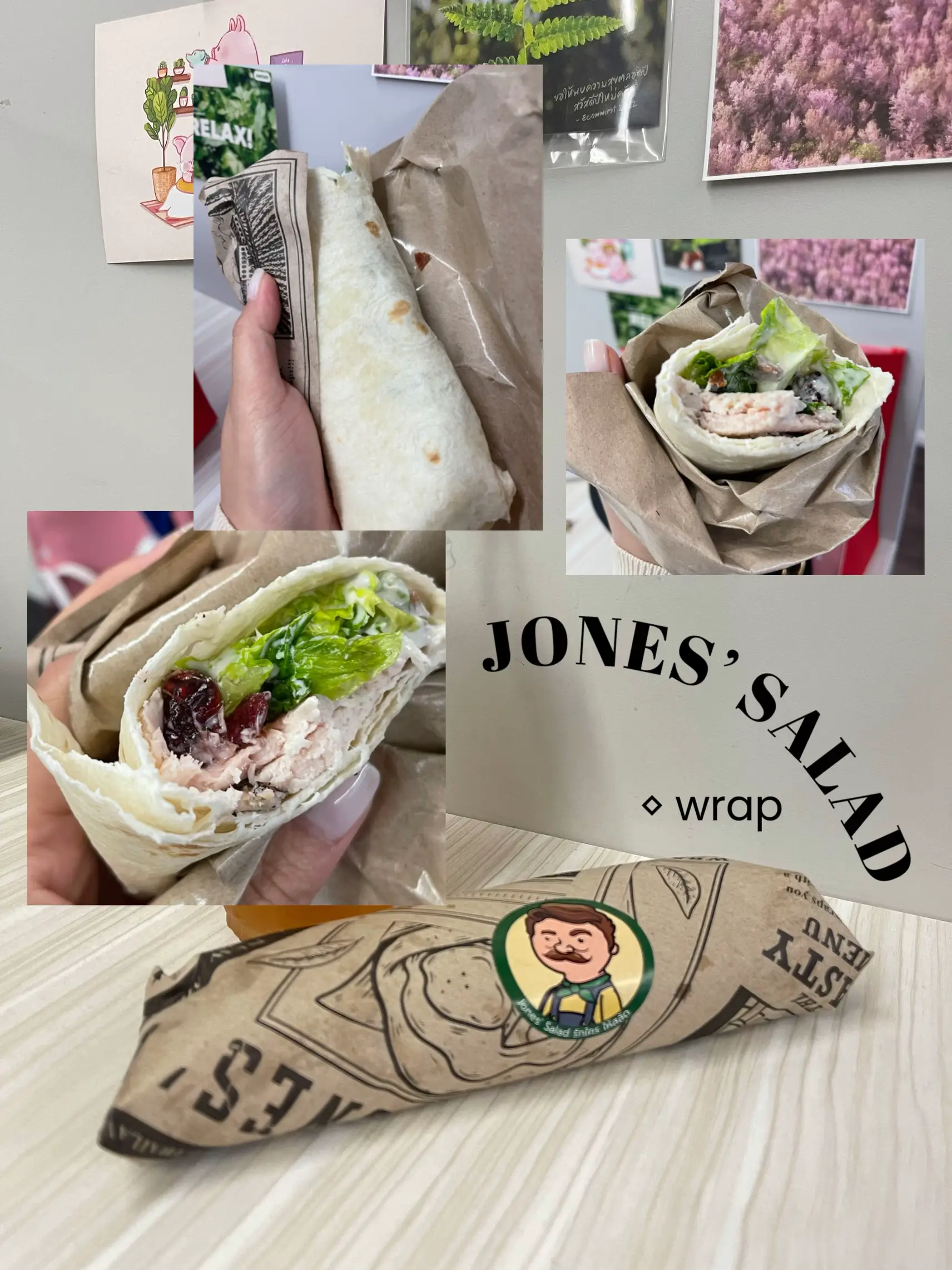 Jones’ Salad ซีซาร์ไก่แรป อร่อยแน่นๆ | แกลเลอรีที่โพสต์โดย RAINY Channel | Lemon8