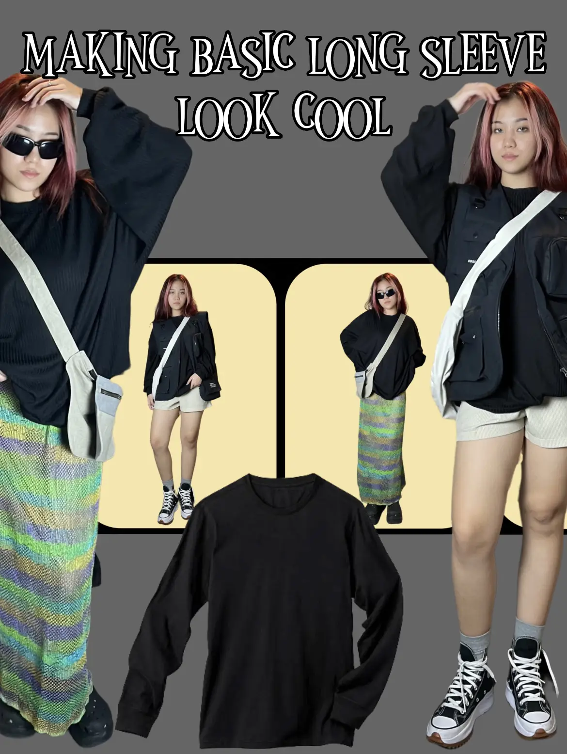 MIX&MATCH BASIC LONG SLEEVE | last minute outfit! 🏻 | Galeri diposting oleh cenicantika | Lemon8