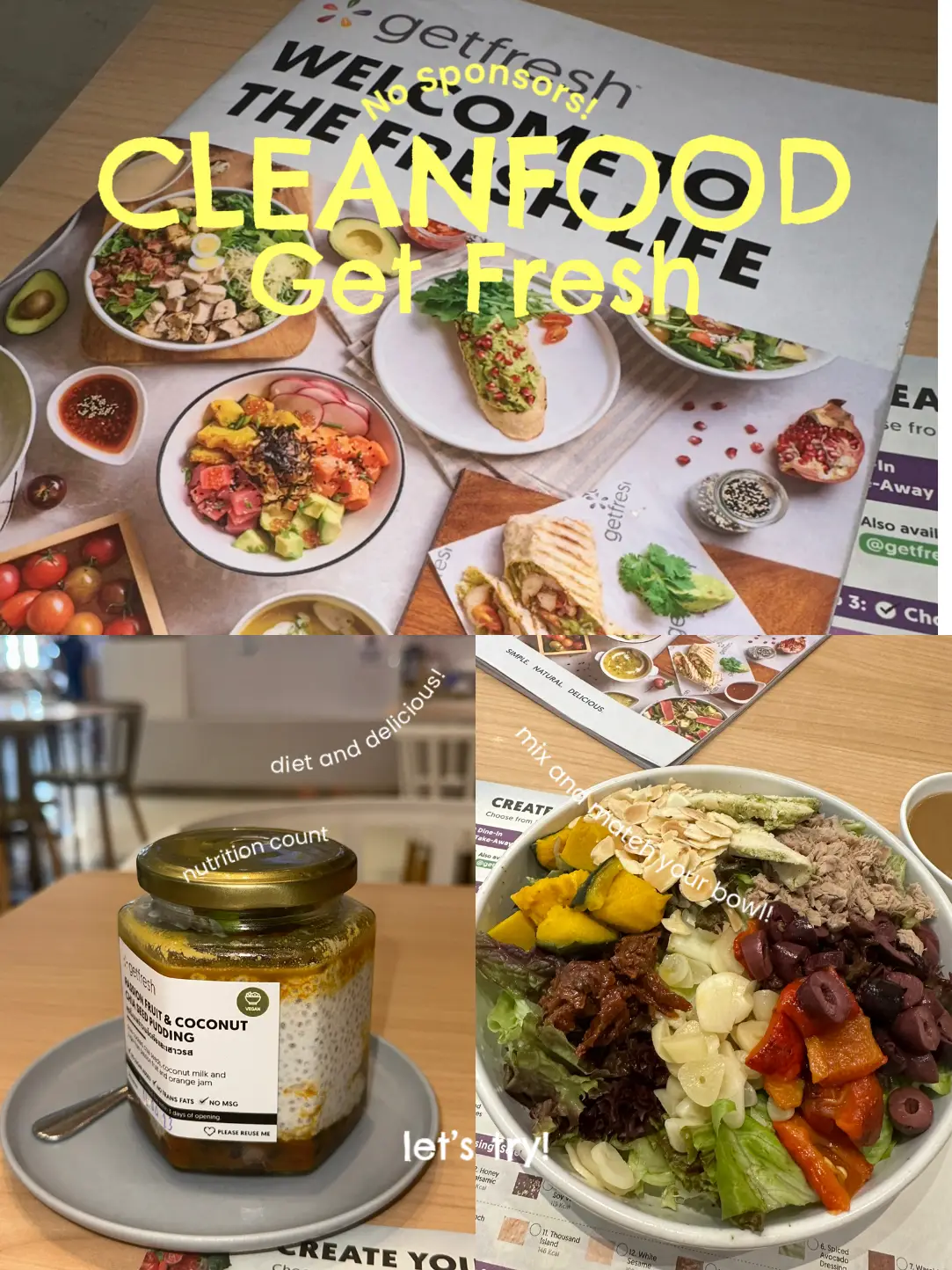 รีวิวร้านอาหารคลีน get fresh! อร่อยมาก 🙌🏻 | แกลเลอรีที่โพสต์โดย pairypleasediet | Lemon8