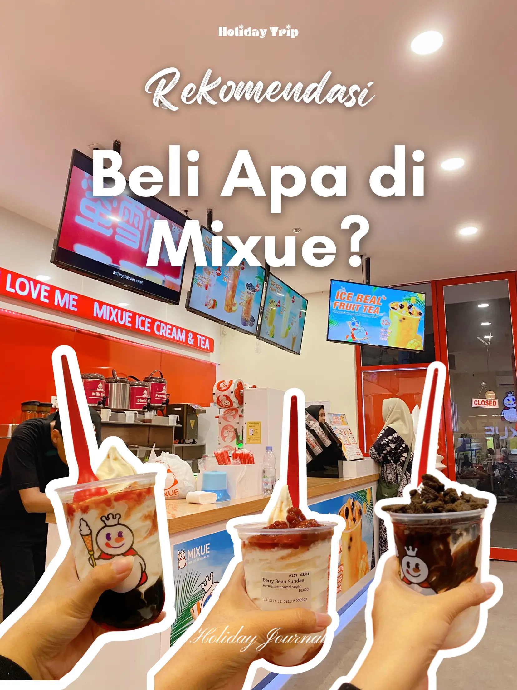 Menu Mixue Andalan Aku 🍦 | Galeri diposting oleh lemontea🍋 | Lemon8