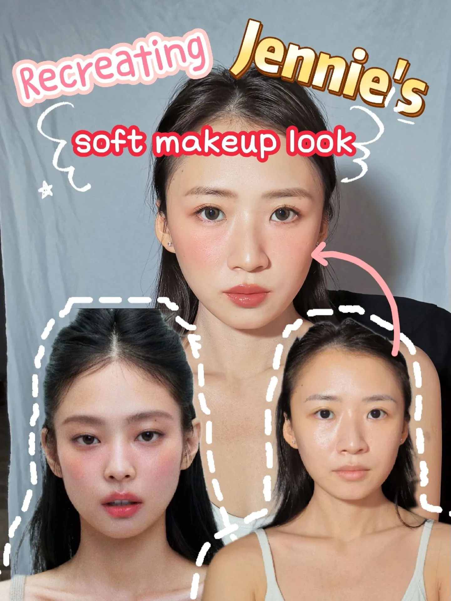 Soft pink Jennie's makeup 😍 | Video diterbitkan oleh Esther | Lemon8