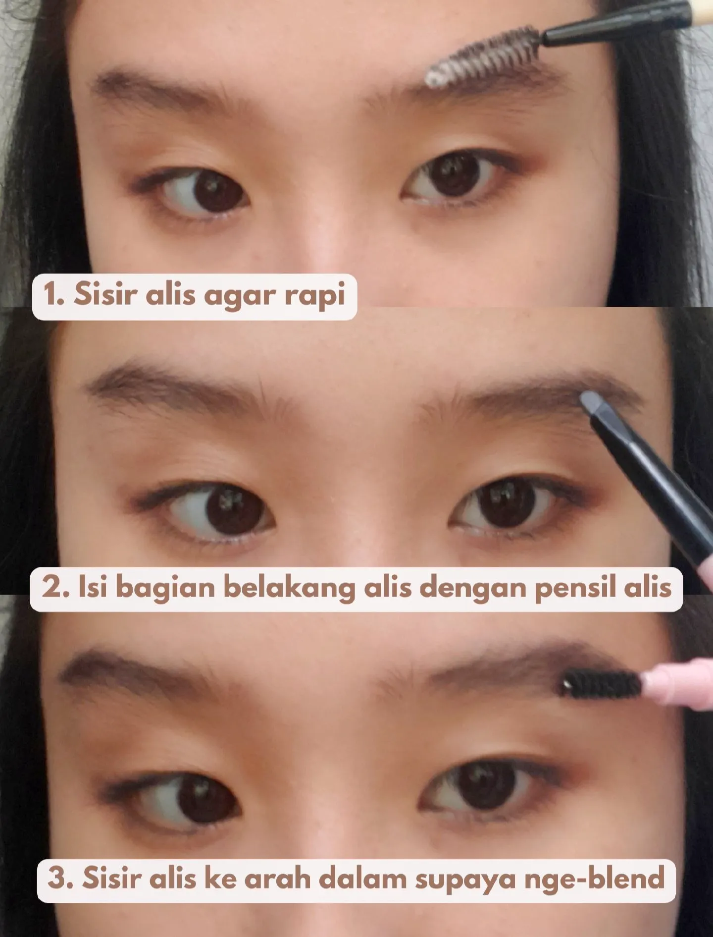 TIPS & TRICK BRUSHY BROWS FOR SCHOOL💫 | Galeri diposting oleh Calelune ...