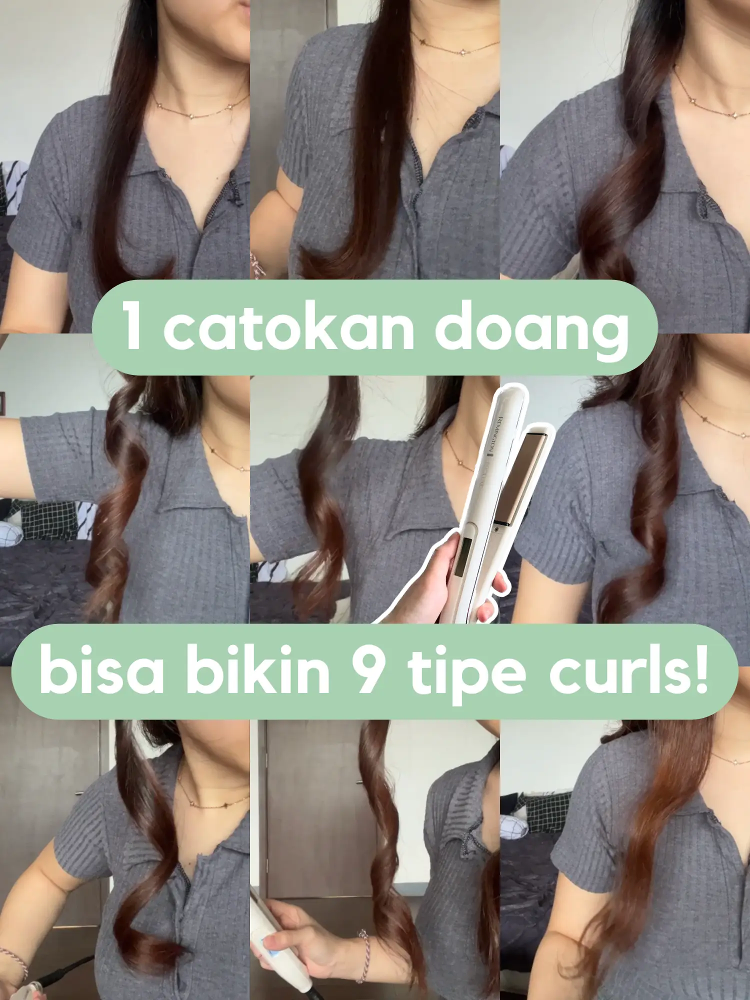 9 tipe curly cuman pake 1 catokan aja! 💡 | Video dipublikasikan oleh Audi Lukita | Lemon8
