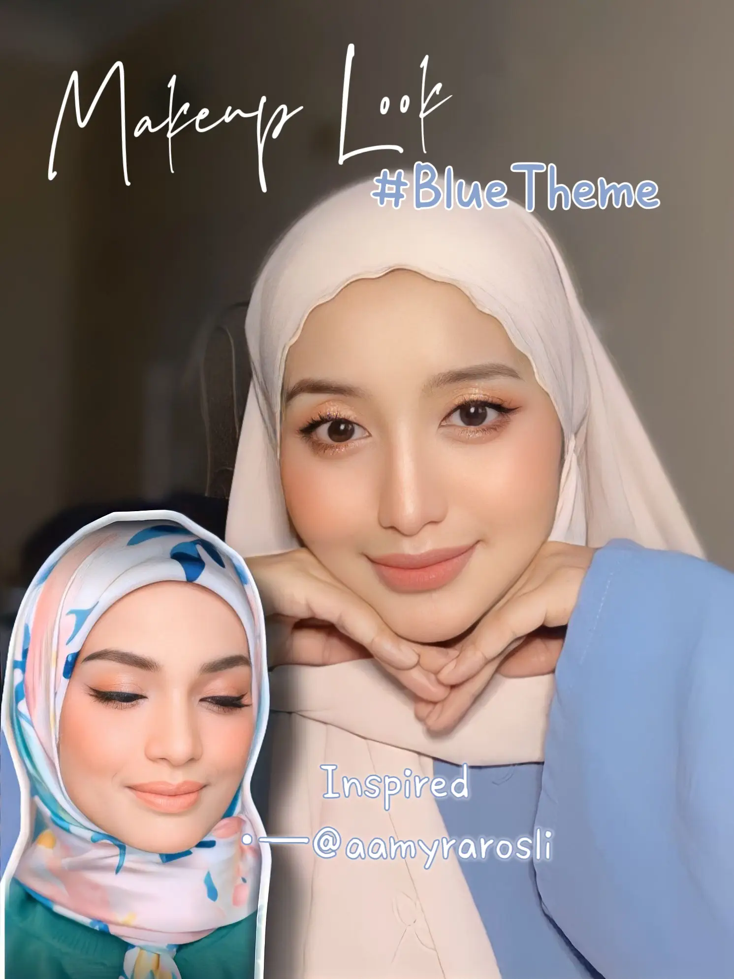 Makeup Look Inspired @aamyrarosli 💙 | Video diterbitkan oleh Nur Mariam | Lemon8
