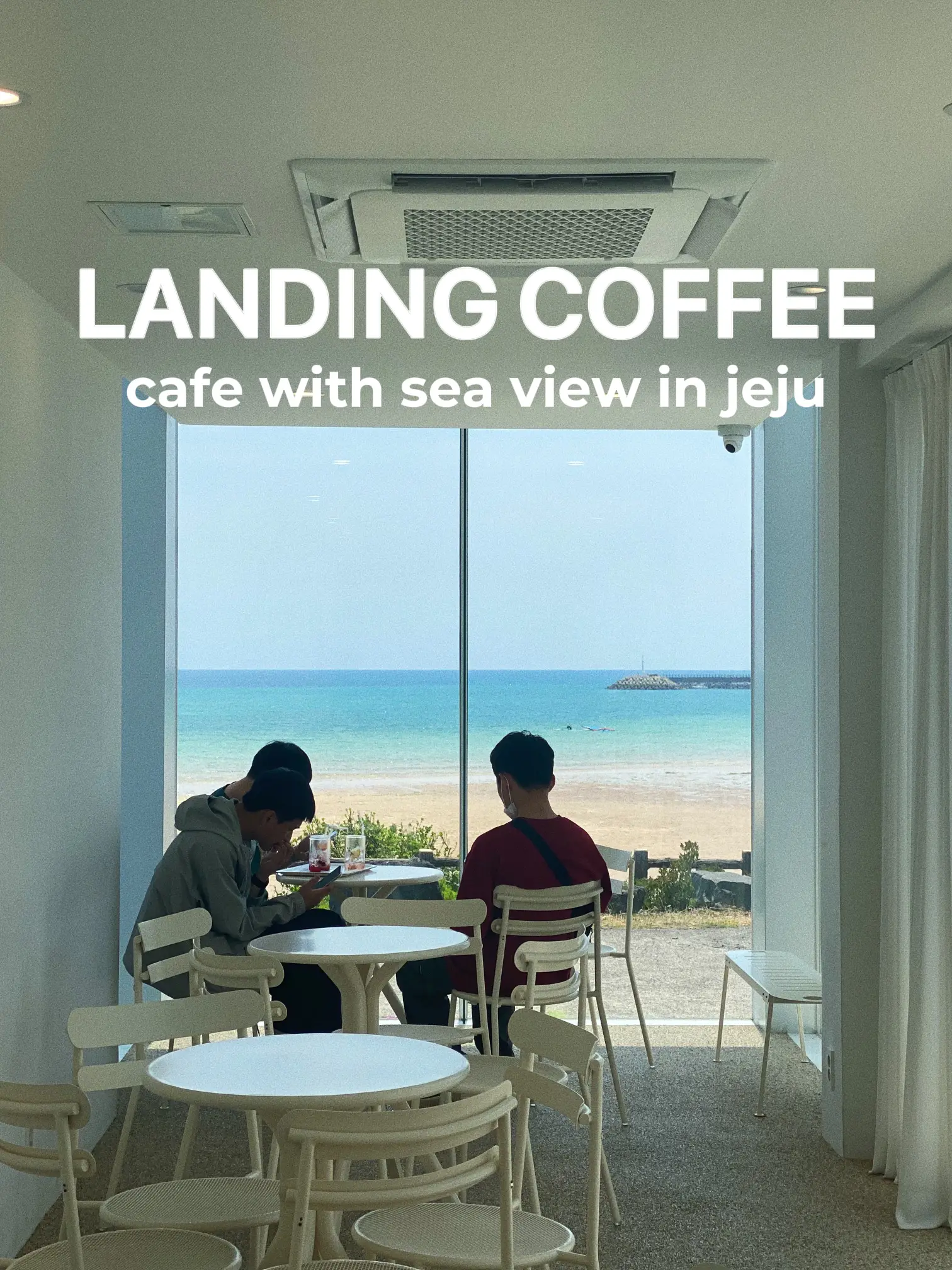 Cafe with 🌊 view in Jeju — Landing Coffee | Gallery posted by pris | Lemon8