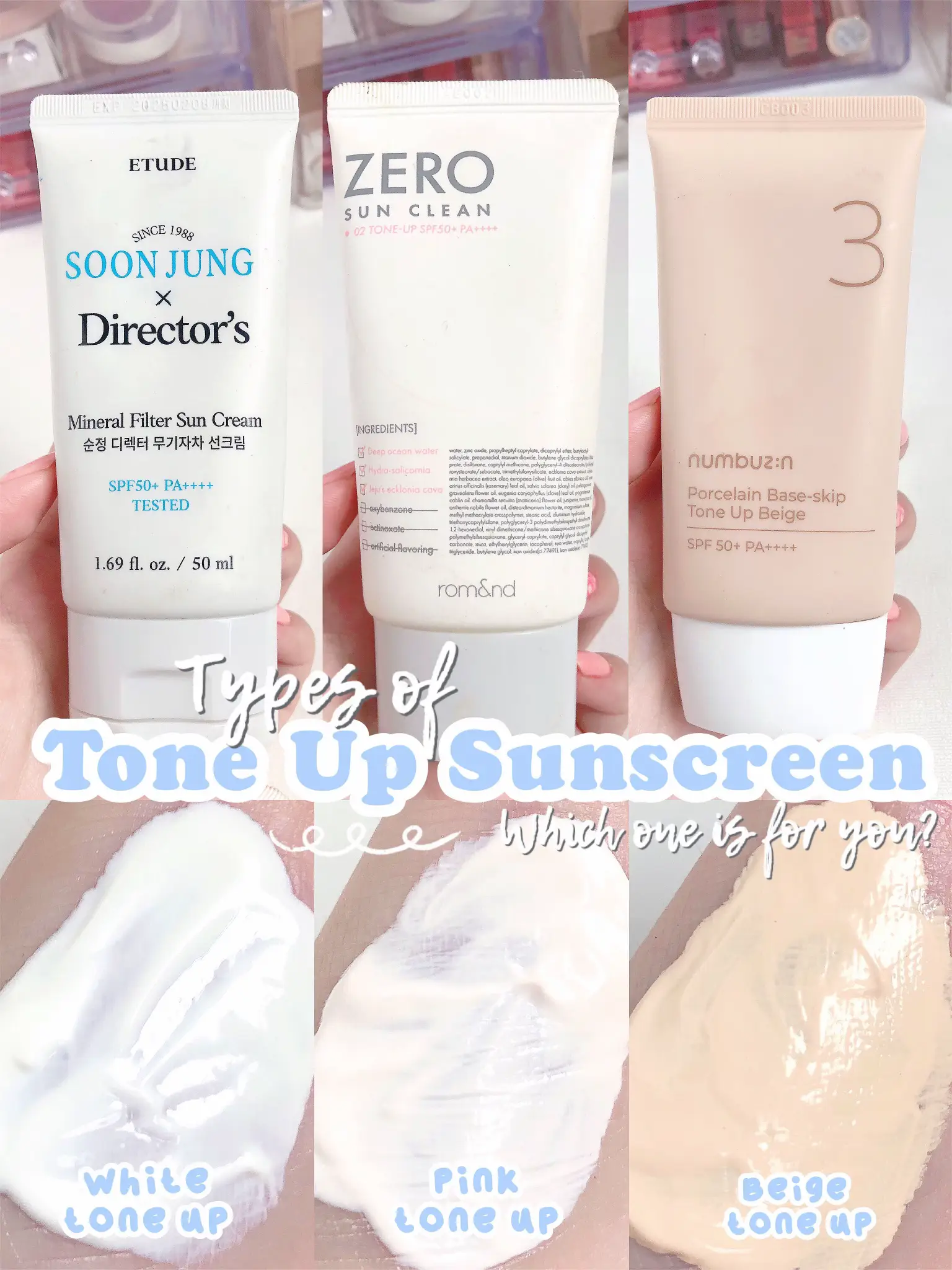 Different types of tone up sunscreen 🧴☀️ | Galeri disiarkan oleh Elyst ...