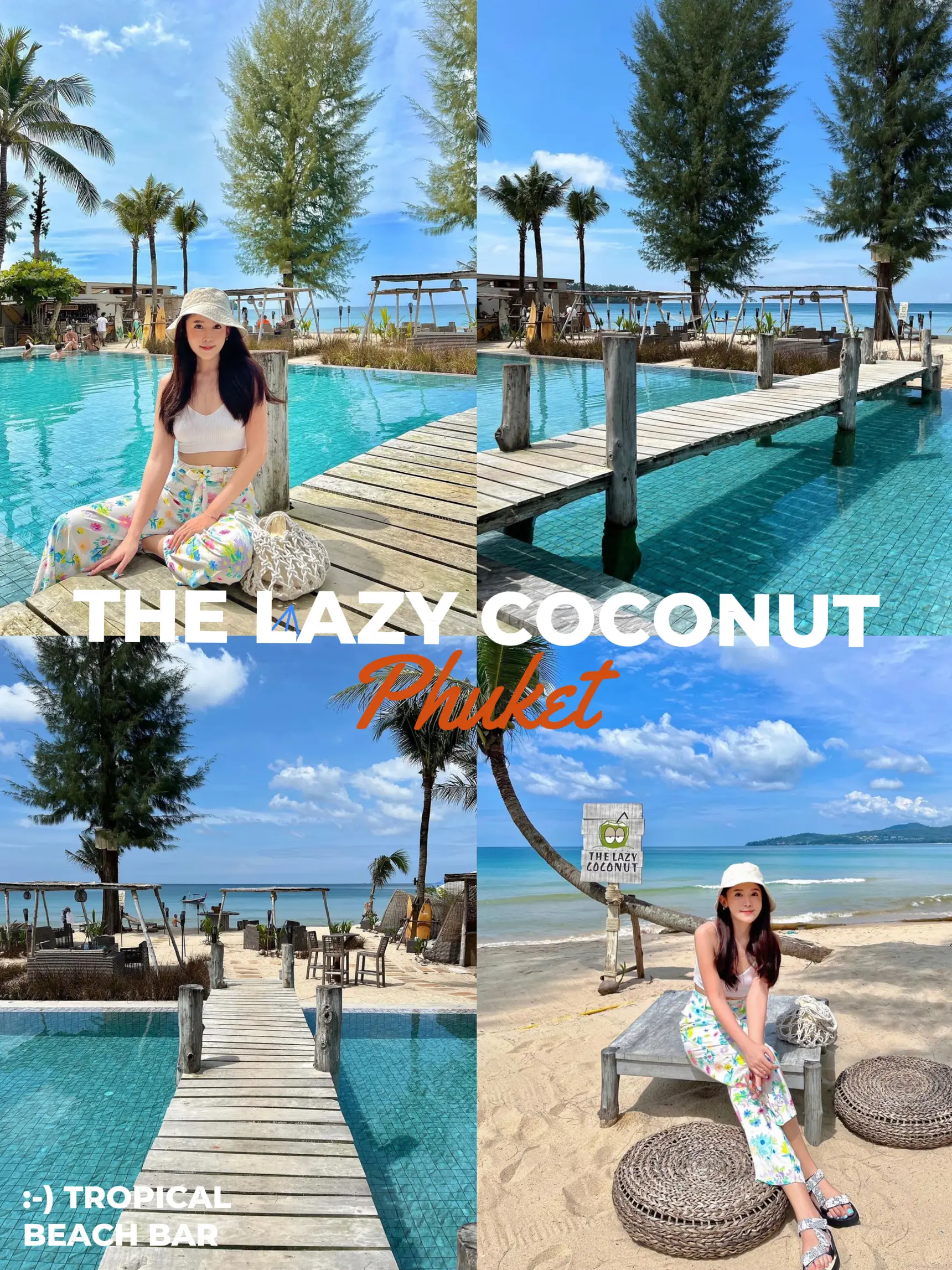 📍แจกพิกัด! Beach Bar ที่ภูเก็ต THE LAZY COCONUT🌴 | แกลเลอรีที่โพสต์โดย noonnong | Lemon8
