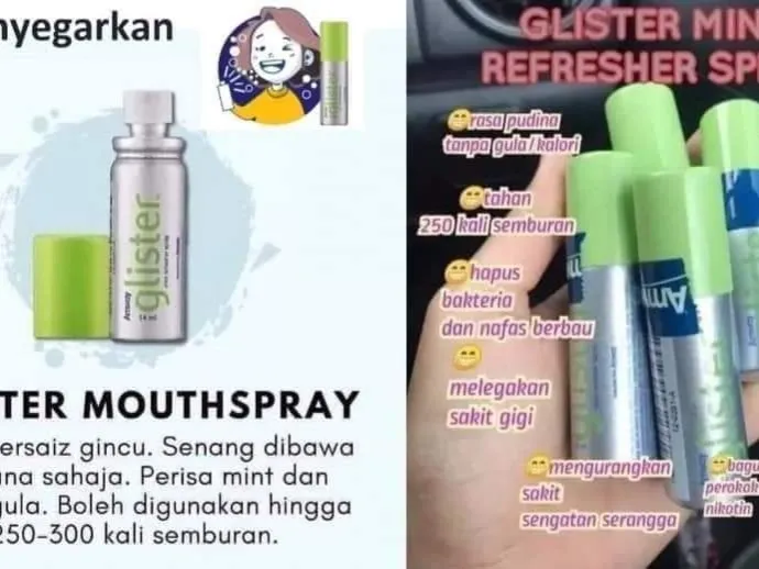 GLISTER MOUTH SPRAY | Galeri disiarkan oleh Hiskia Pilin🌹 | Lemon8
