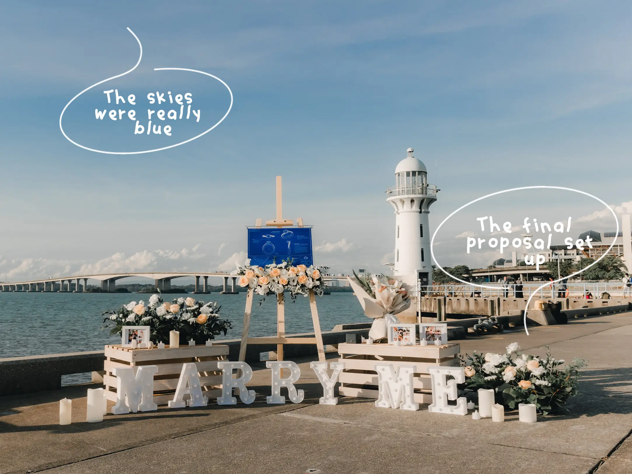 How he propose | Raffles Marina Lighthouse | Gallery posted by 979sqft | Lemon8