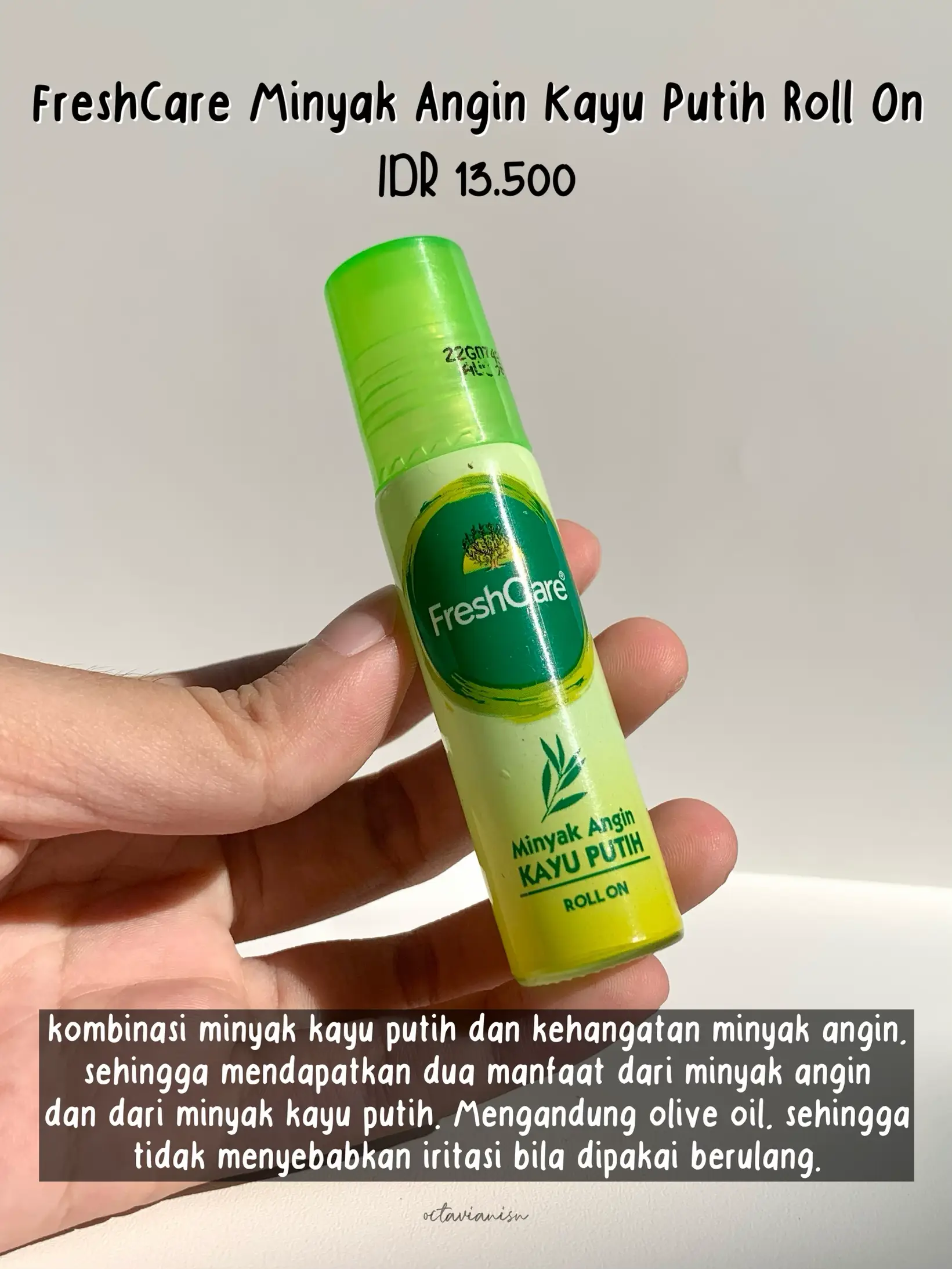 review freshcare minyak kayu putih roll on | Galeri diposting oleh pioo ⋆˙ | Lemon8