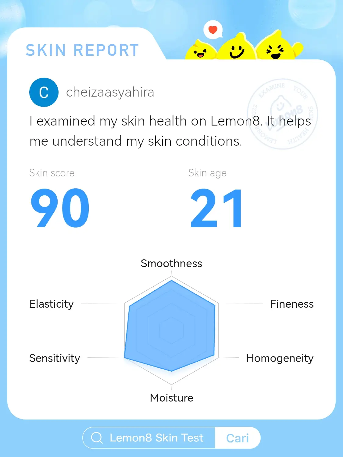 My Skin Report | Galeri disiarkan oleh Che izaa syahir | Lemon8