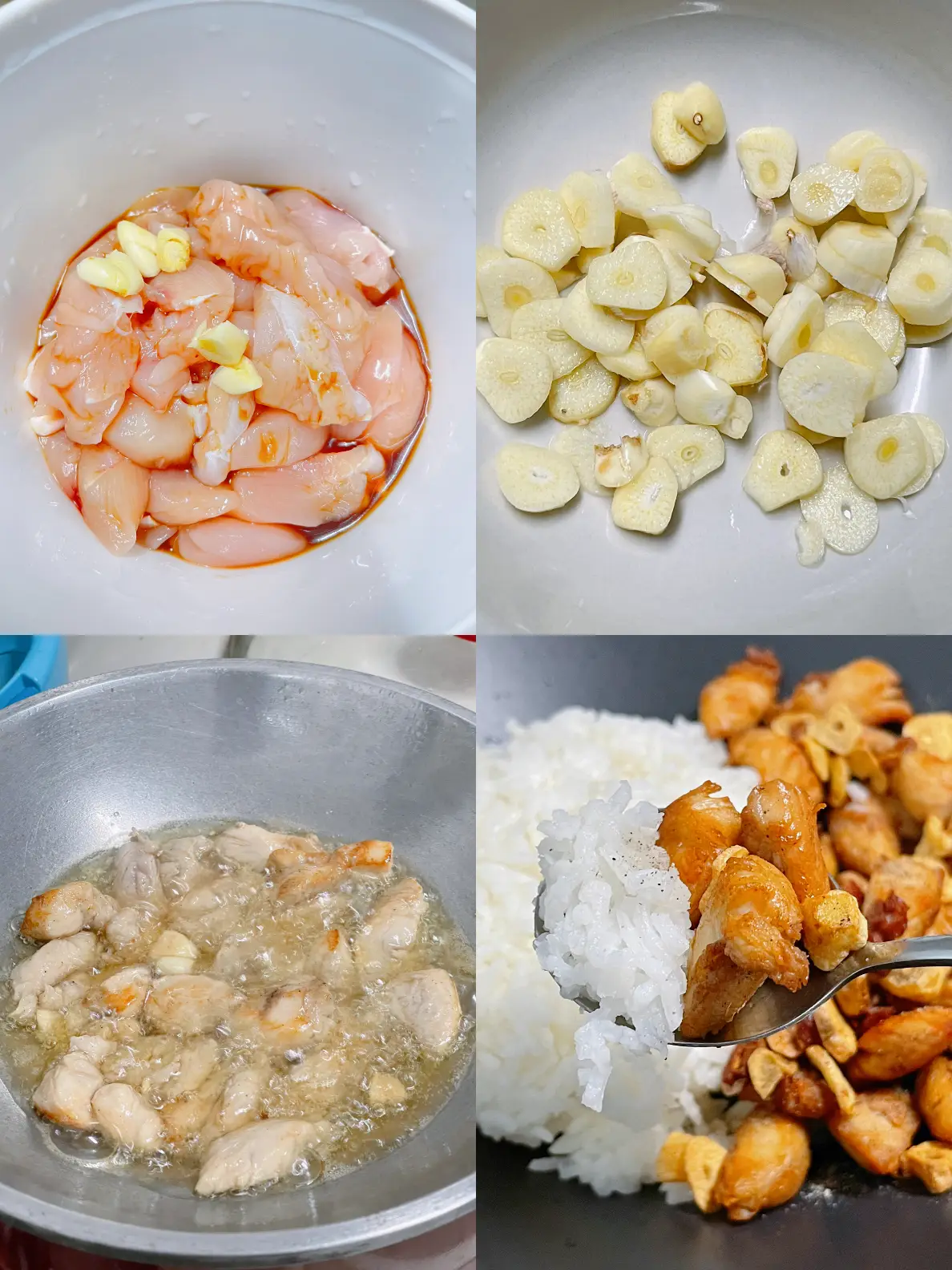 ข้าวไก่กระเทียม | แกลเลอรีที่โพสต์โดย Mo•May | Lemon8