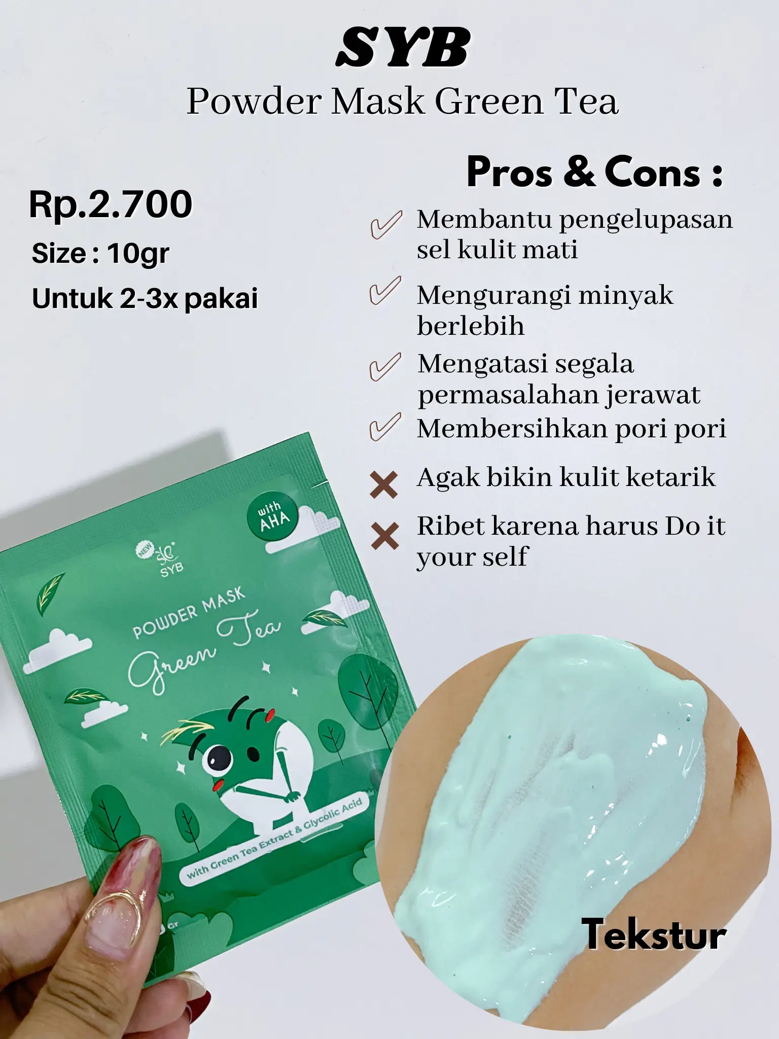 Wash Off Mask Under 10K Untuk Acne Skin😍 | Galeri diposting oleh ...