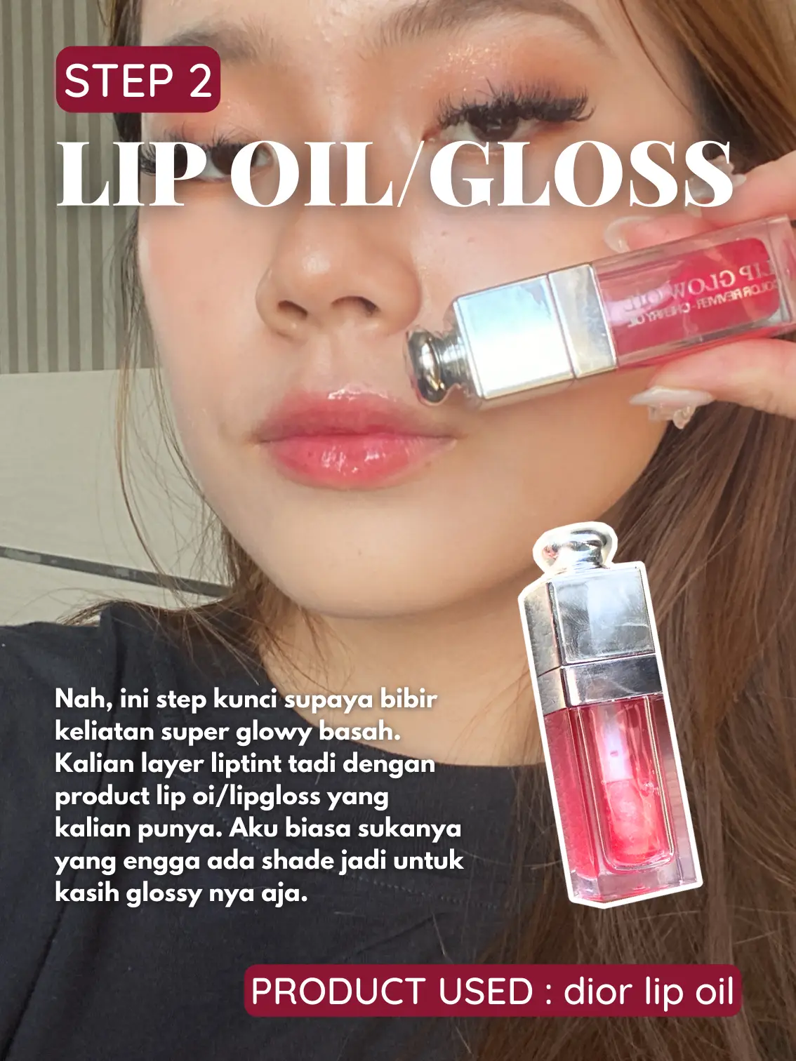 Super Glossy Lip Tutorial | Galeri diposting oleh 𝓼𝓱𝓮𝓵𝓵𝓪 👒🩰🎐 | Lemon8