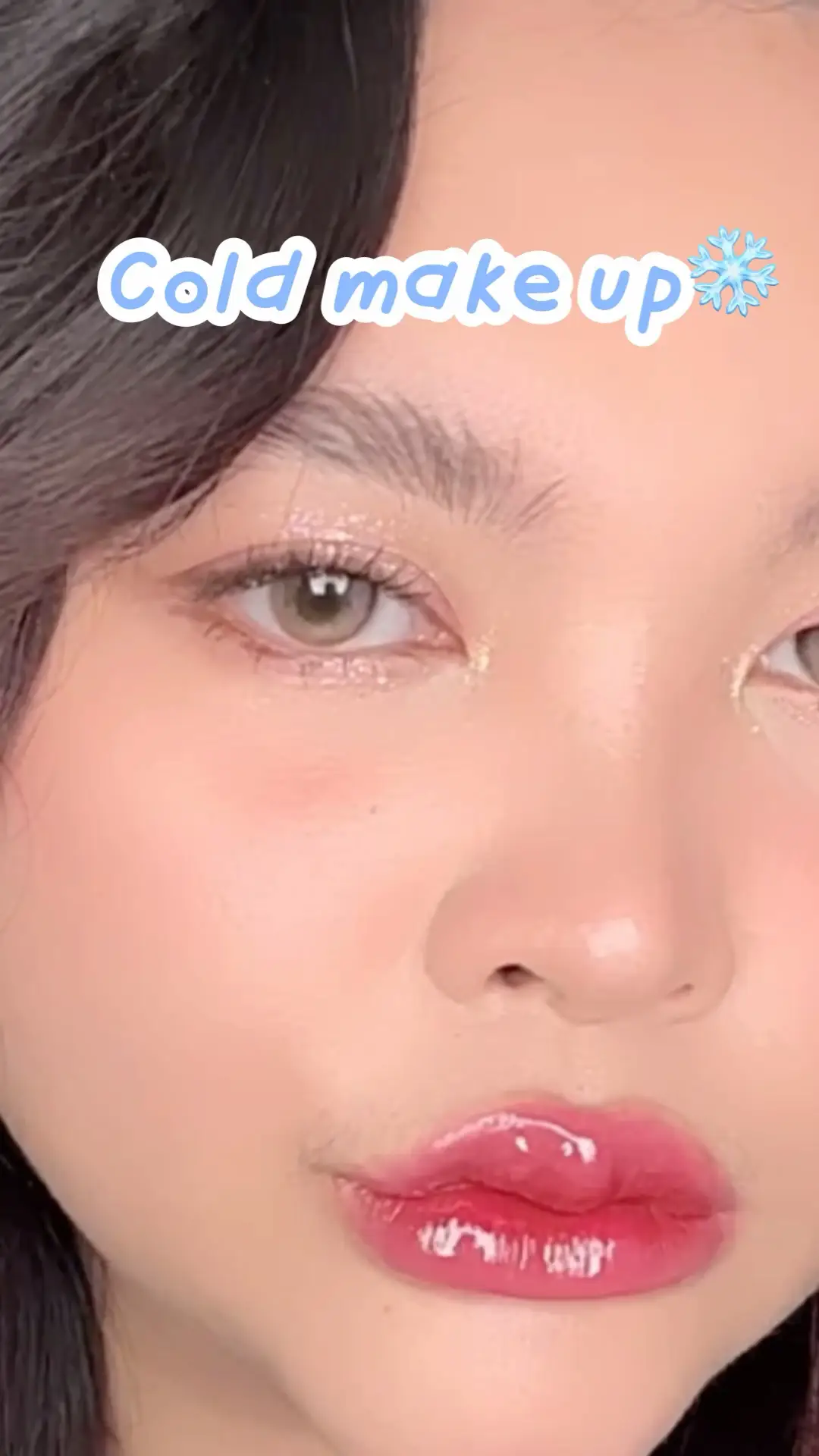 แต่งตาลุค cold makeup ️ | วิดีโอที่เผยแพร่โดย แอบป้ามารีวิว56 | Lemon8