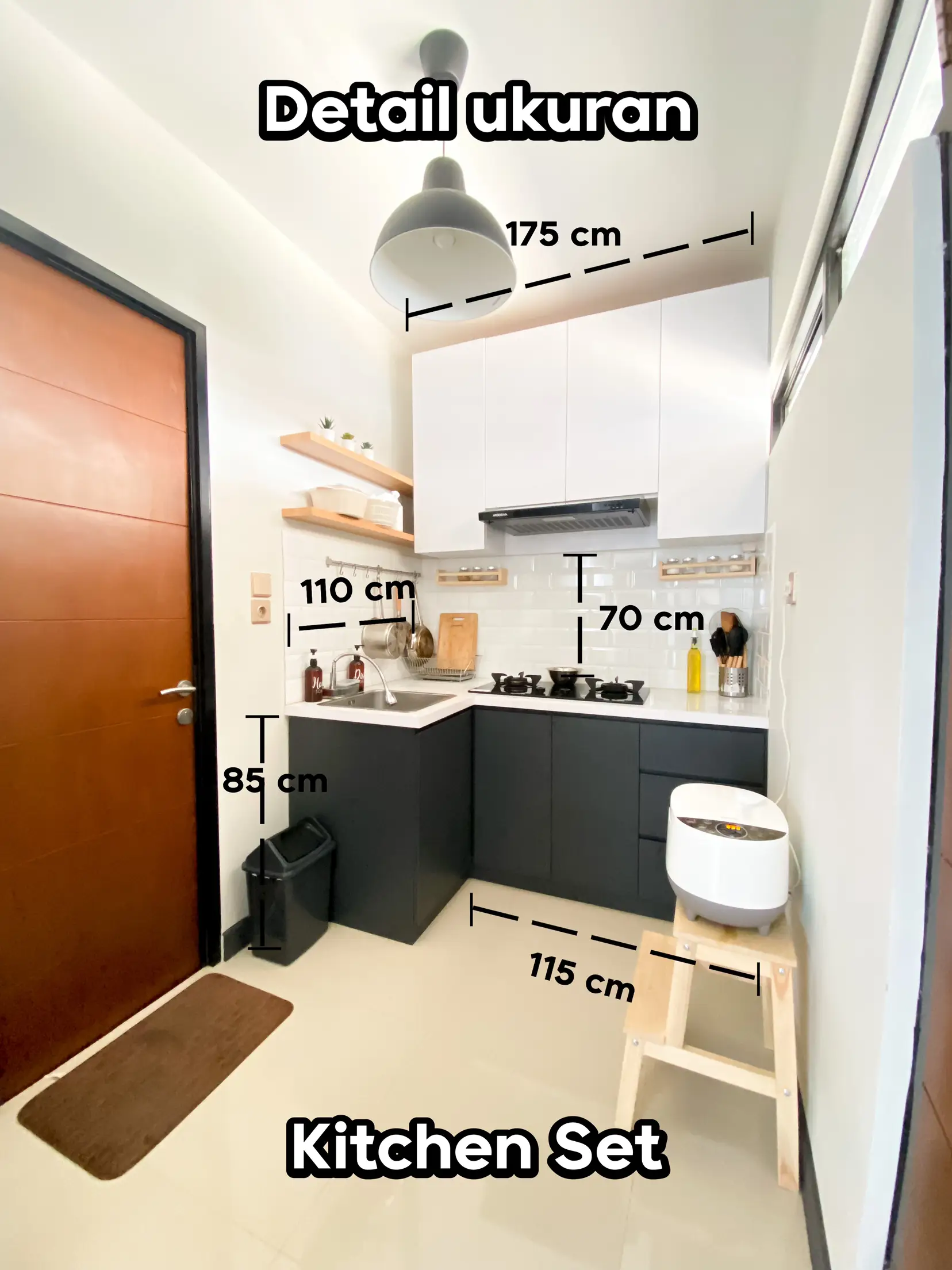 DETAIL UKURAN KITCHEN SET | Galeri diposting oleh Nita | Lemon8