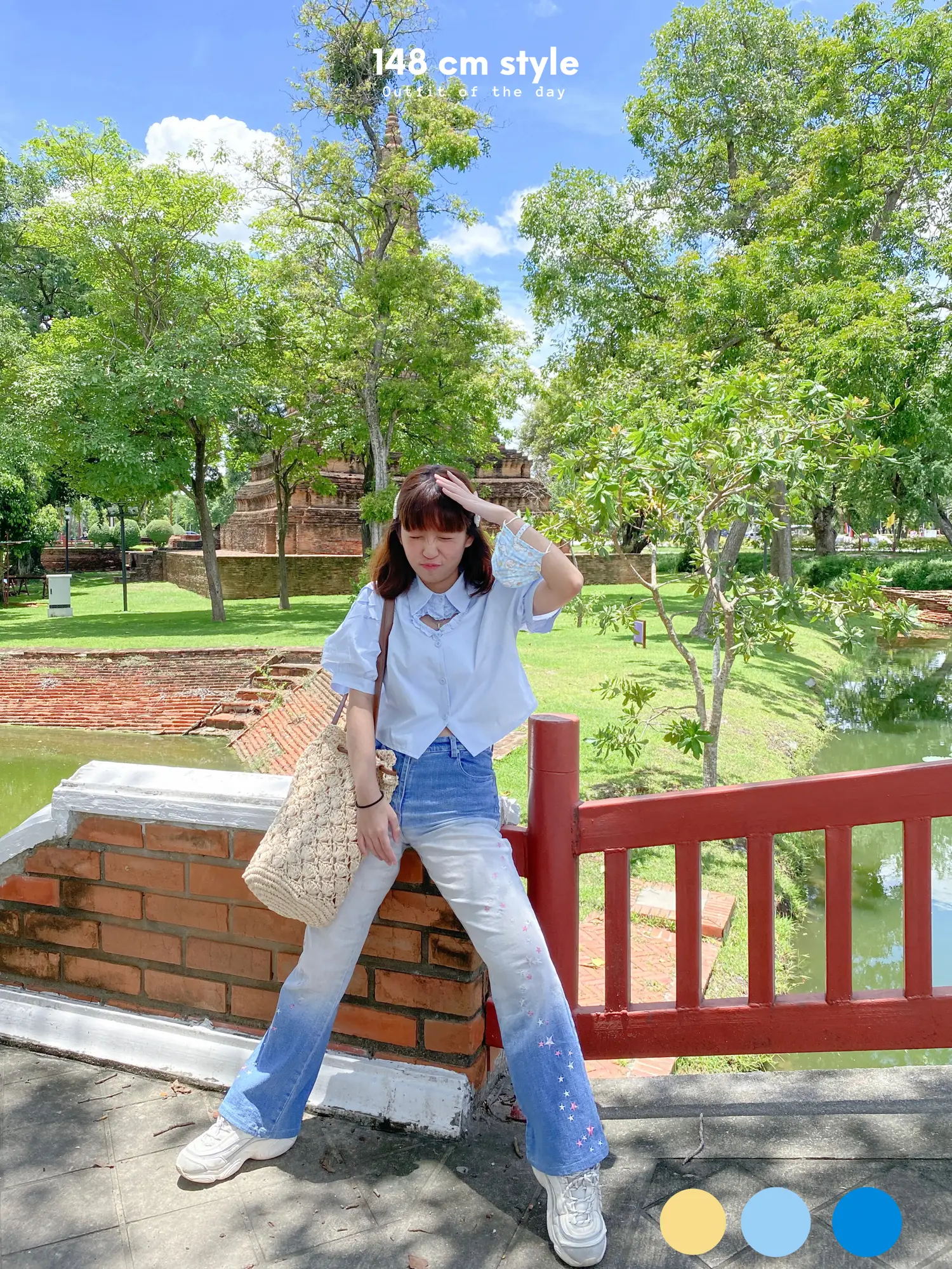 🧵148cm’s OOTD | วั น ศุ ก ร์ สี ฟ้า🪡☁️ 💙 | แกลเลอรีที่โพสต์โดย pattaling.🏔 | Lemon8