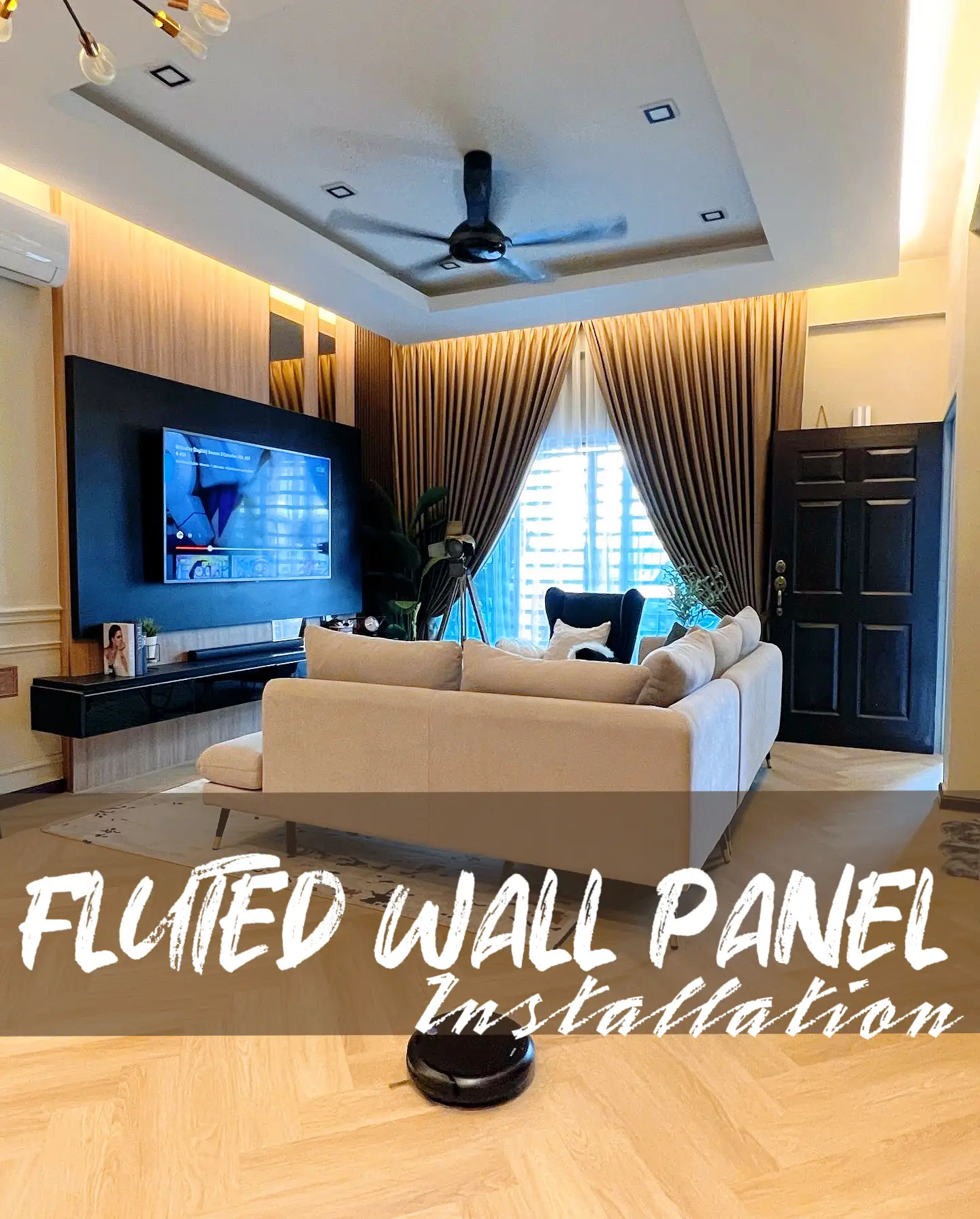 FLUTED WALL PANEL INSTALLATION | Galeri disiarkan oleh AI.DEN.HOME | Lemon8