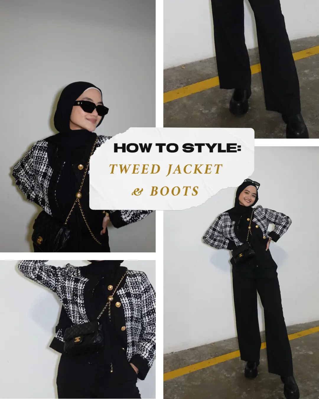 how to style: tweed jacket & chelsea boots | Galeri disiarkan oleh Nazira | Lemon8