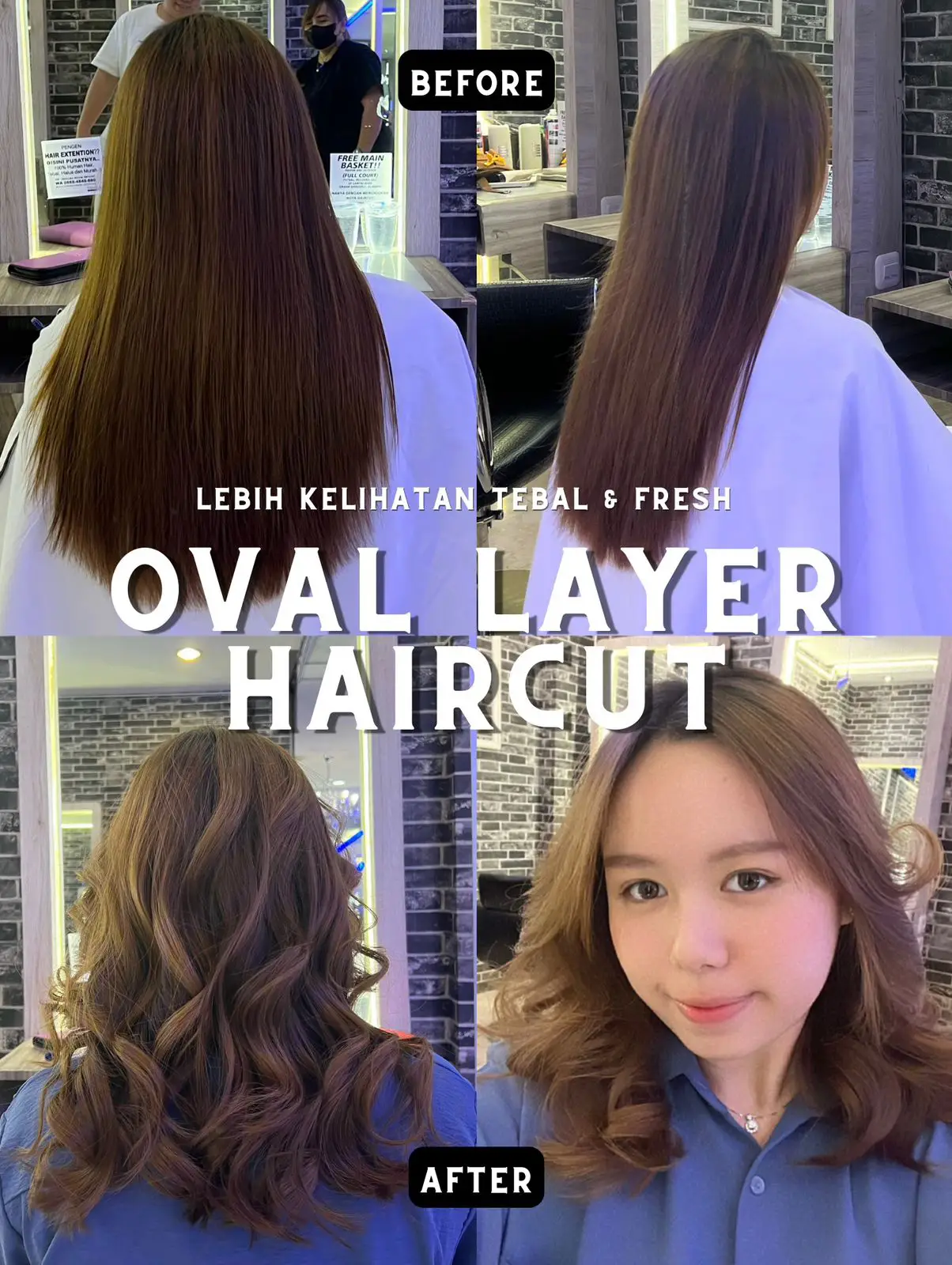 OVAL LAYER HAIRCUT + CURTAIN BANGS! ️💇🏻‍♀️ | Galeri diposting oleh ...