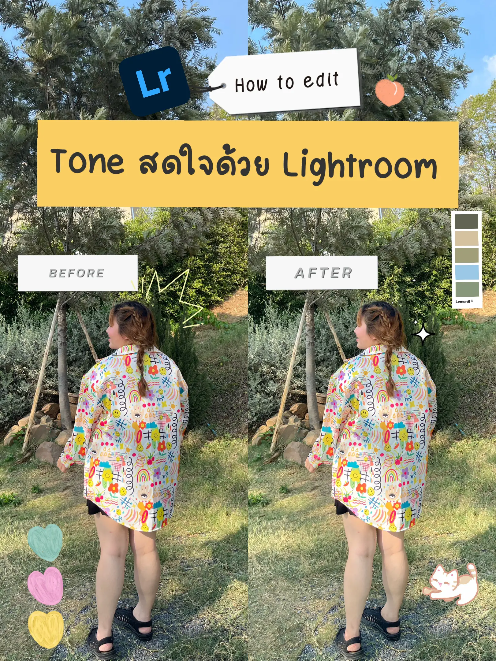 🌟เซฟเลยฮาวทูแต่งรูปแนวสดใสใน Lightroom📸 | แกลเลอรีที่โพสต์โดย Mellow Gal | Lemon8