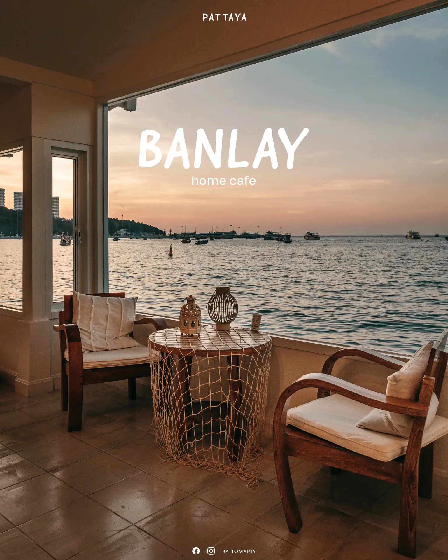 BANLAY HOME CAFE คาเฟ่วิวทะเลพัทยาแบบ 180 องศา ⁣ | Galeri diposting ...