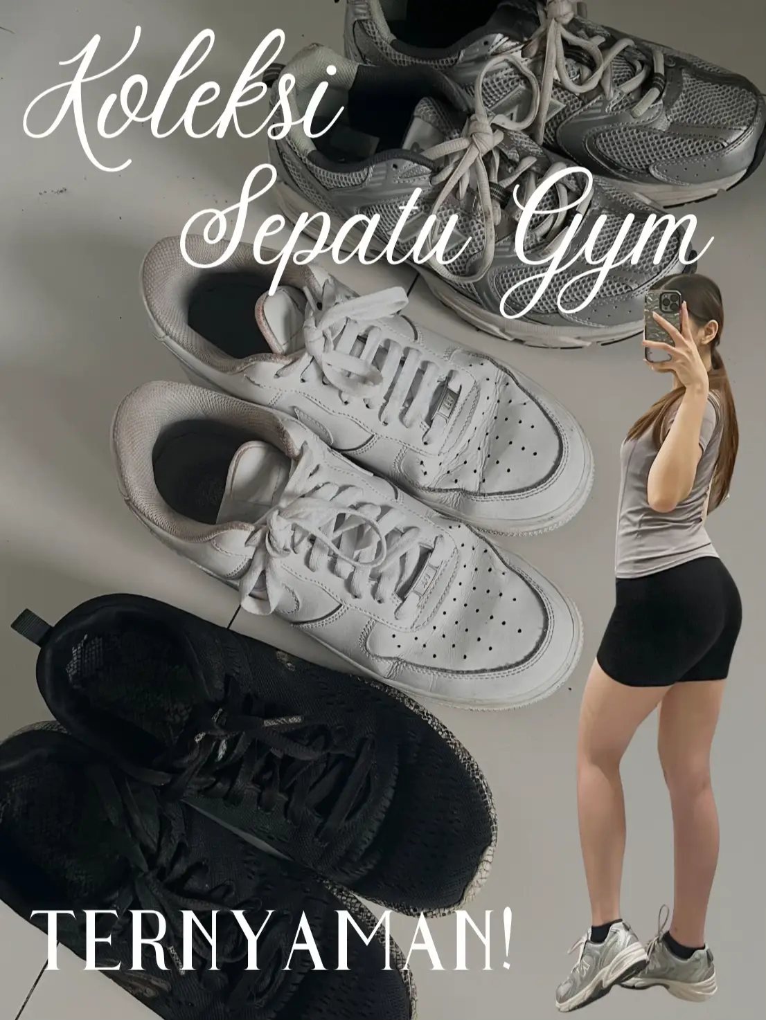 KOLEKSI SEPATU GYM TERNYAMAN! RECOMMENDED🏋🏻‍♀️ | Galeri diposting oleh Charmine🤍 | Lemon8