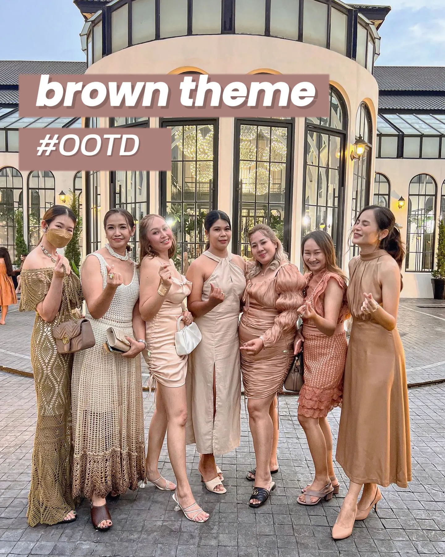 brown theme เพื่อนเจ้าสาวธีมน้ำตาลอิฐ | แกลเลอรีที่โพสต์โดย Napapach | Lemon8