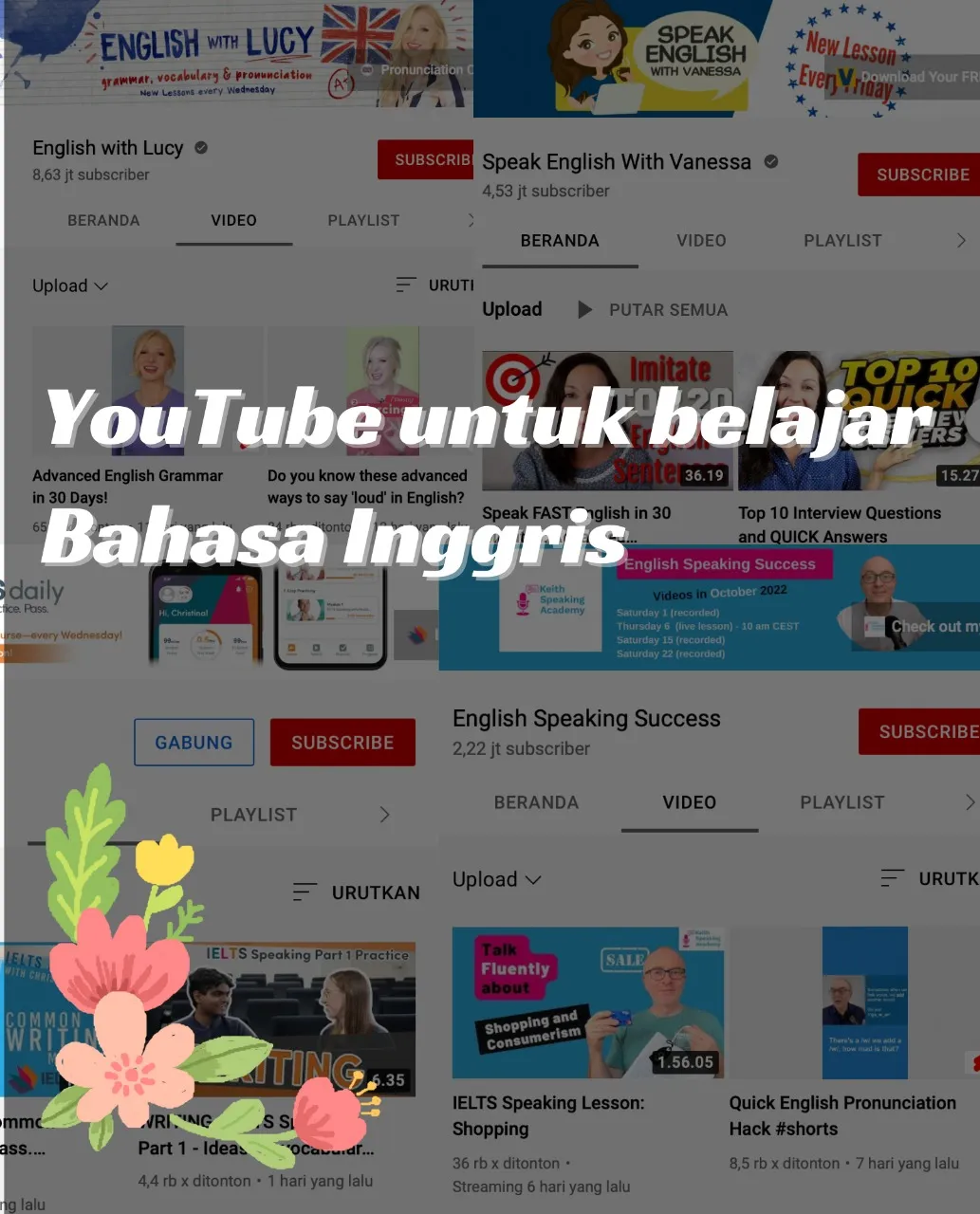 🥰🥰7 Youtuber Tentanh IELTS🥰🥰 | Galeri diposting oleh YouTuPro | Lemon8