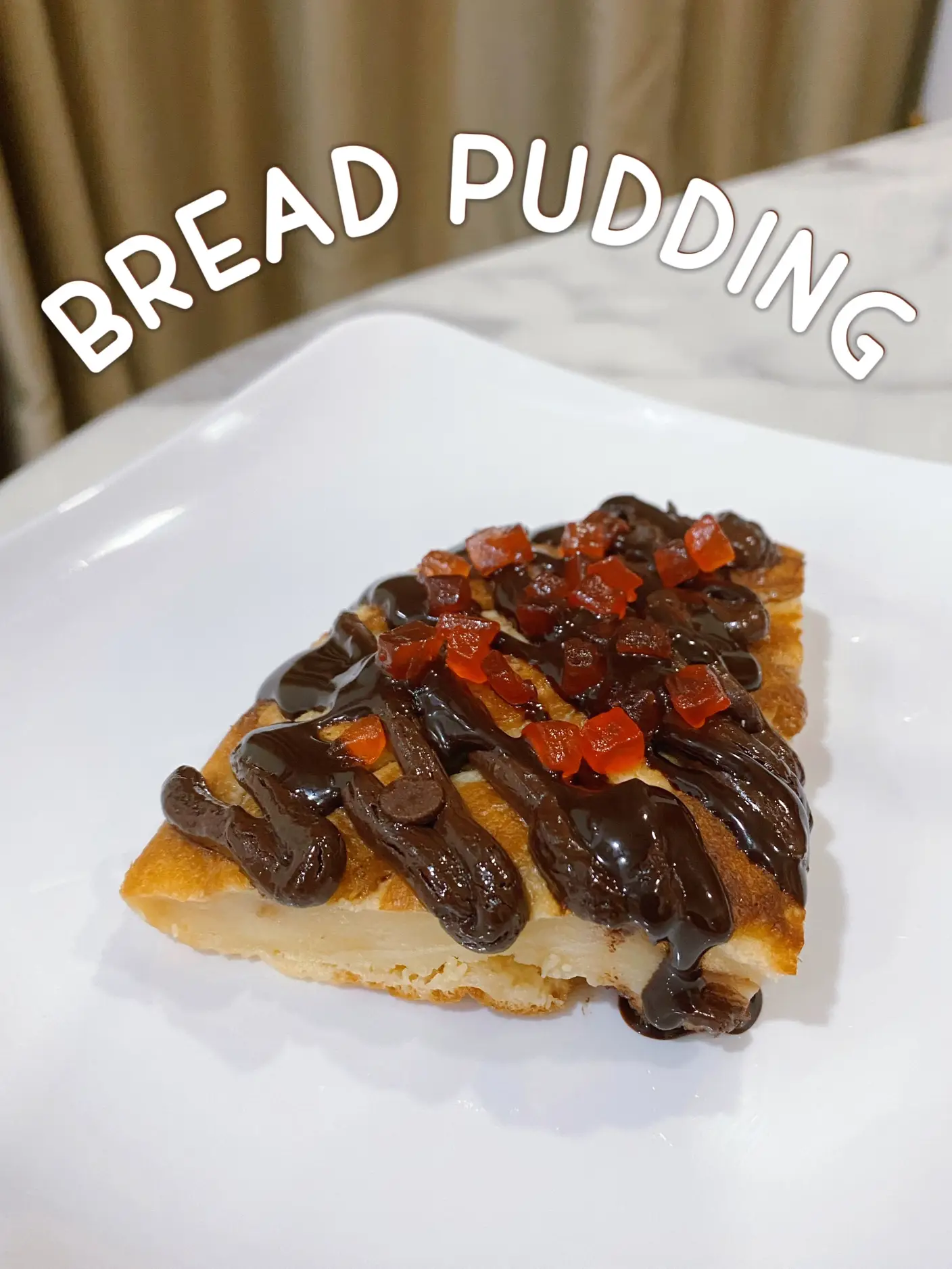 BREAD BUTTER PUDDING - SIMPLE DESSERT | Galeri disiarkan oleh Nabilah ♡ | Lemon8