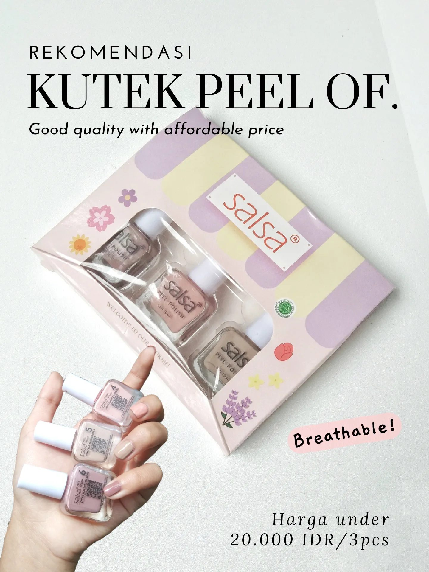Rekomendasi Kutek Peel-Of Affordable | Galeri diposting oleh AWAWA ๋࣭𖥔 | Lemon8