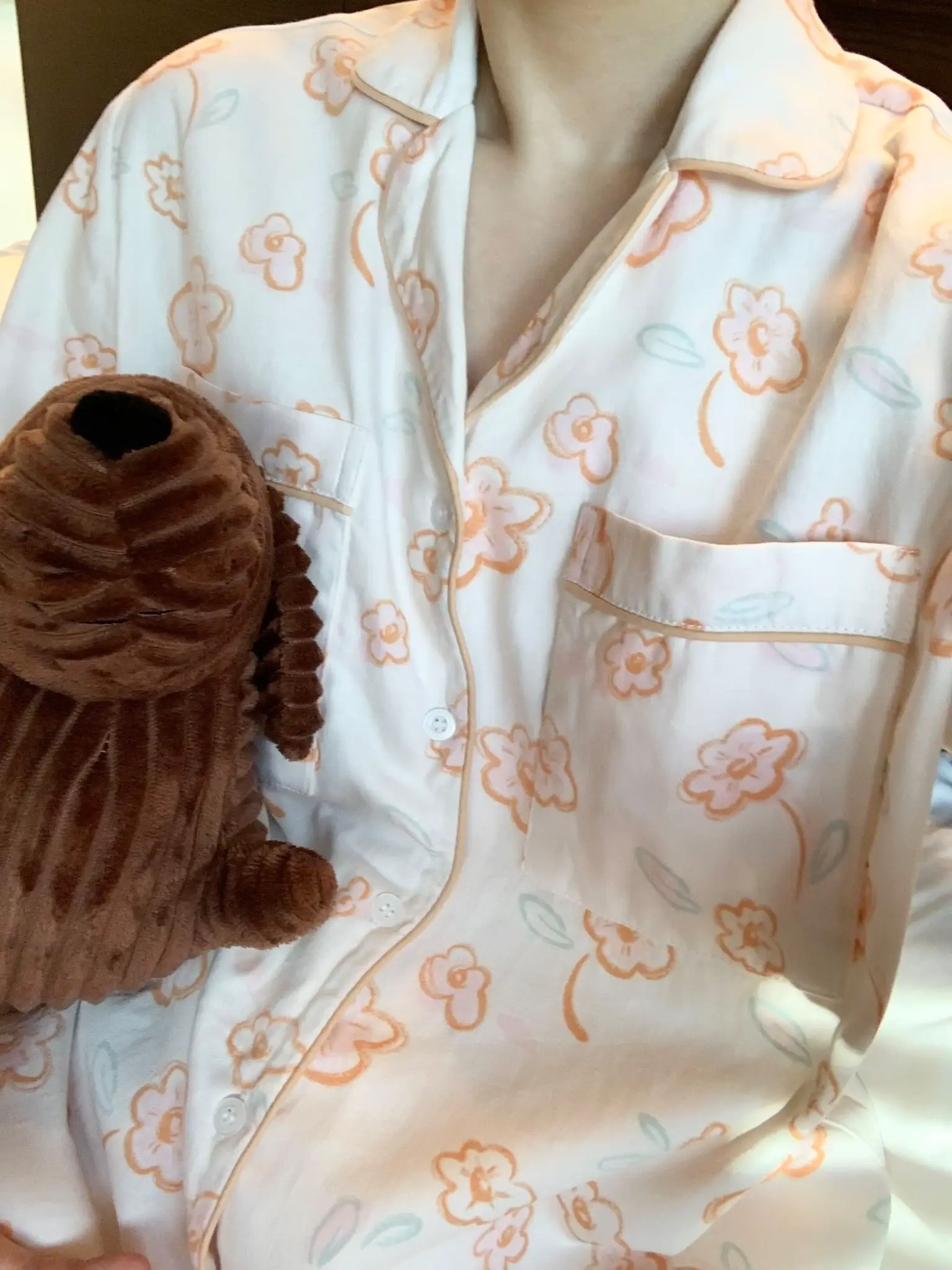 Very soft no bra pajamas 100% cotton 🌼 🫶🏻 | Gallery posted by tamjaichunbkk | Lemon8