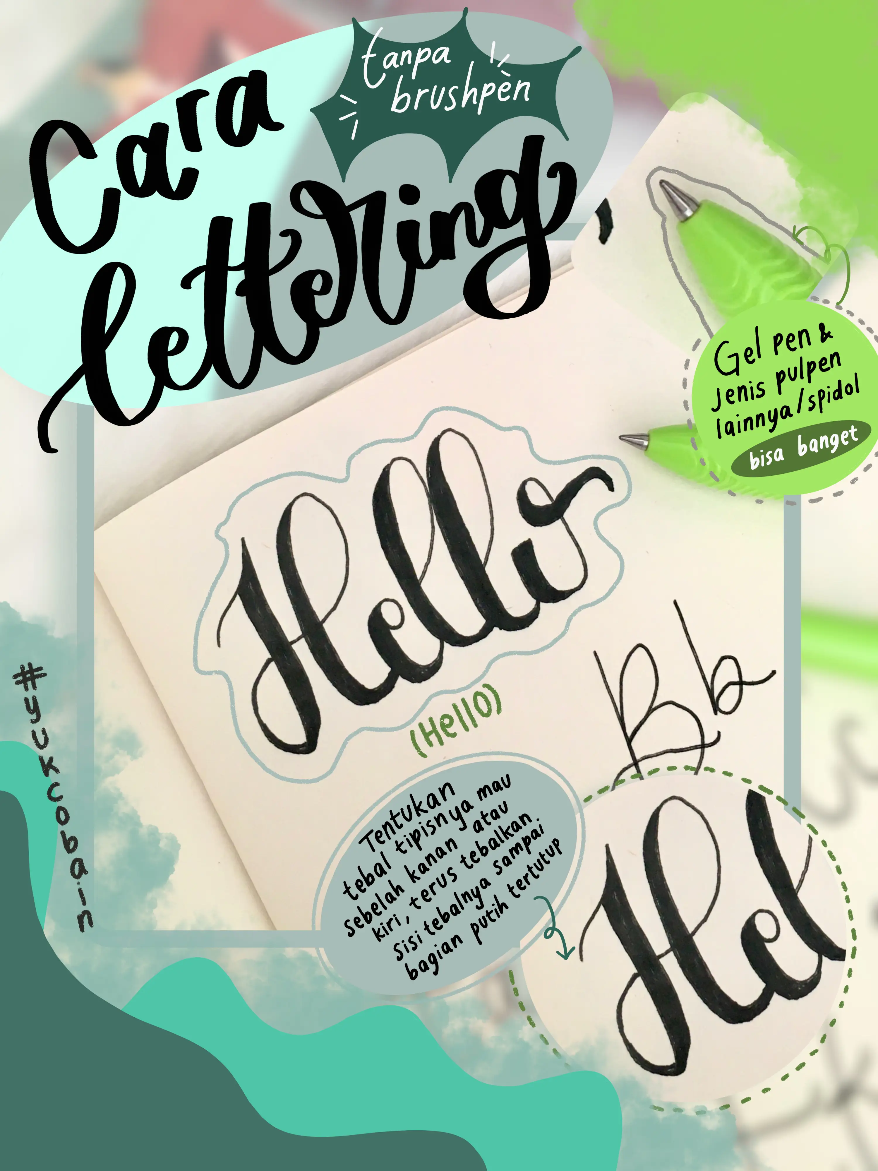 Tutorial Lettering Tanpa Menggunakan Brushpen | Video dipublikasikan ...