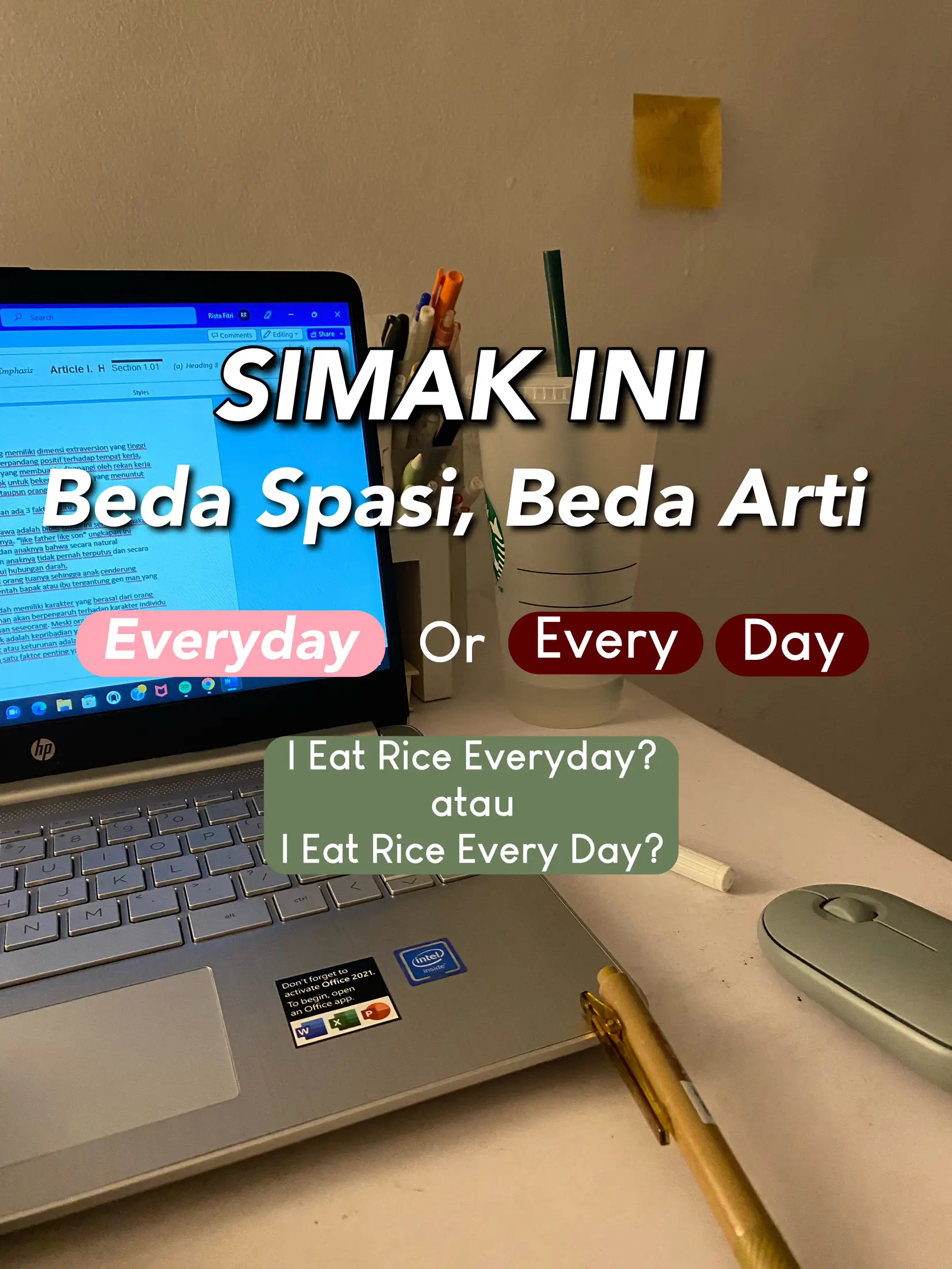 Beda Spasi, Beda Arti 😱🤔 | Everyday or Every Day⁉️ | Galeri diposting oleh shourtcakee | Lemon8