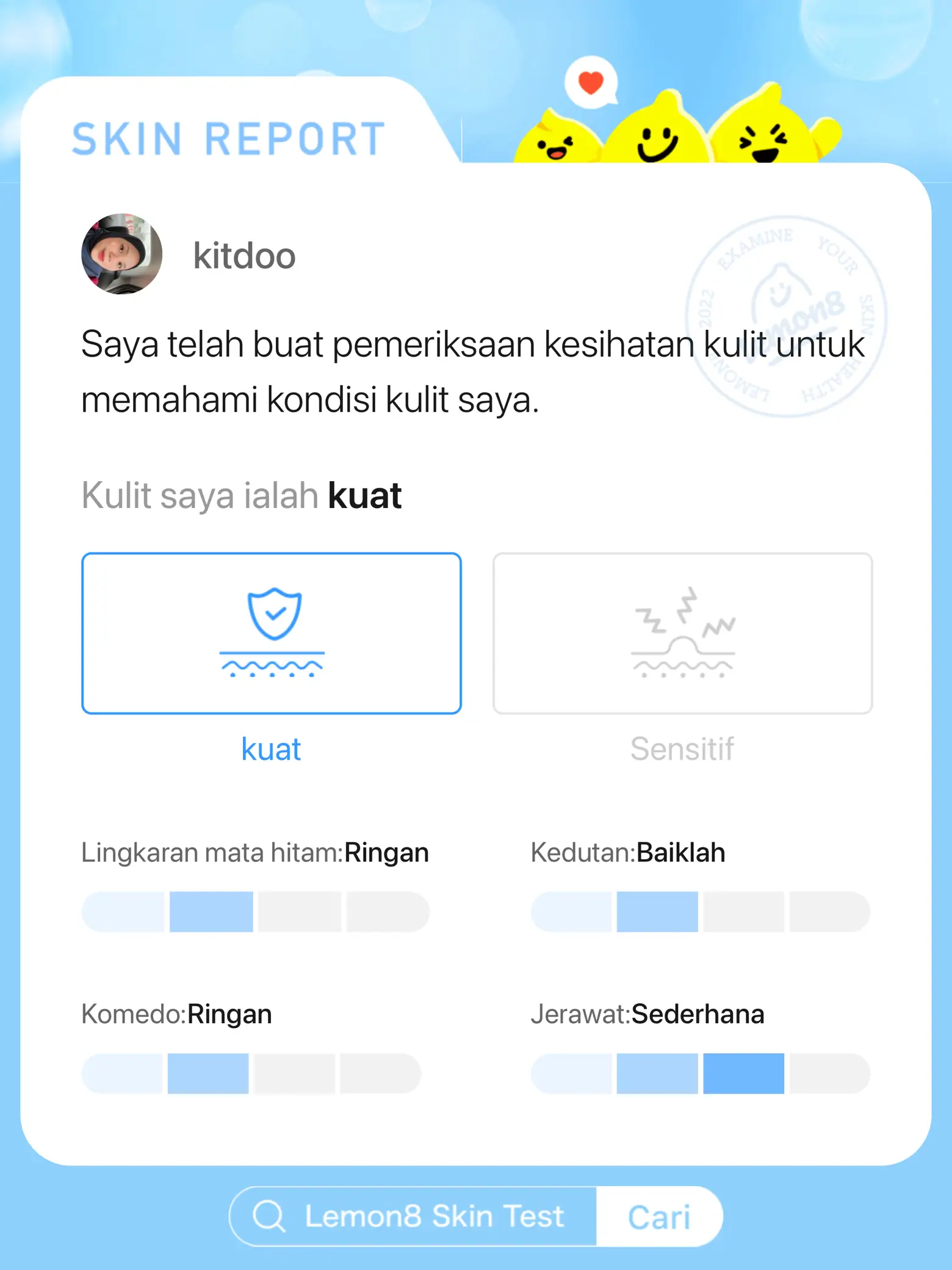 Laporan Kulit Saya | Galeri disiarkan oleh Nas | Lemon8