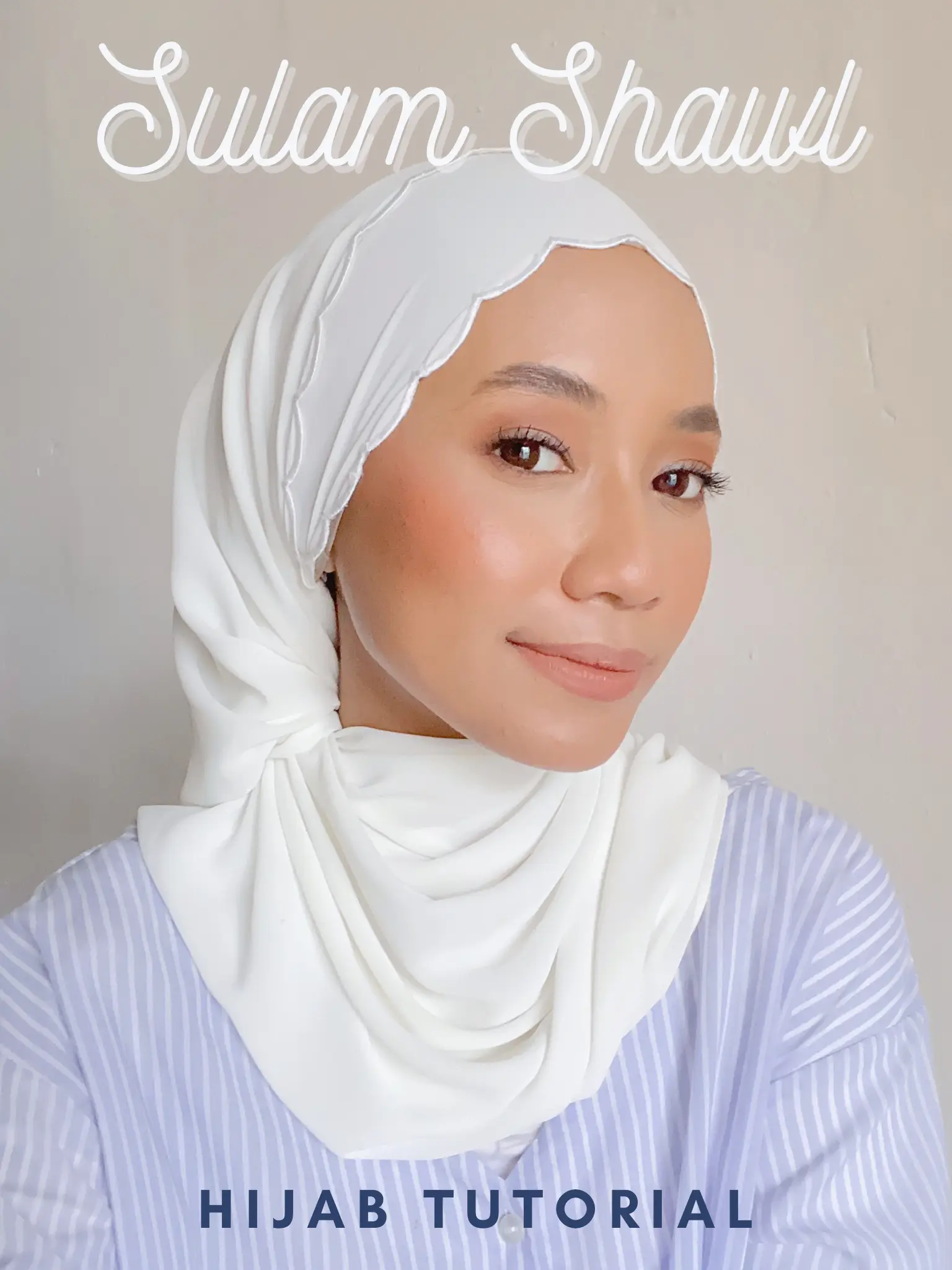 Hijab Tutorial: 3 ways to style Sulam Shawl 🌸 | Video diterbitkan oleh ...